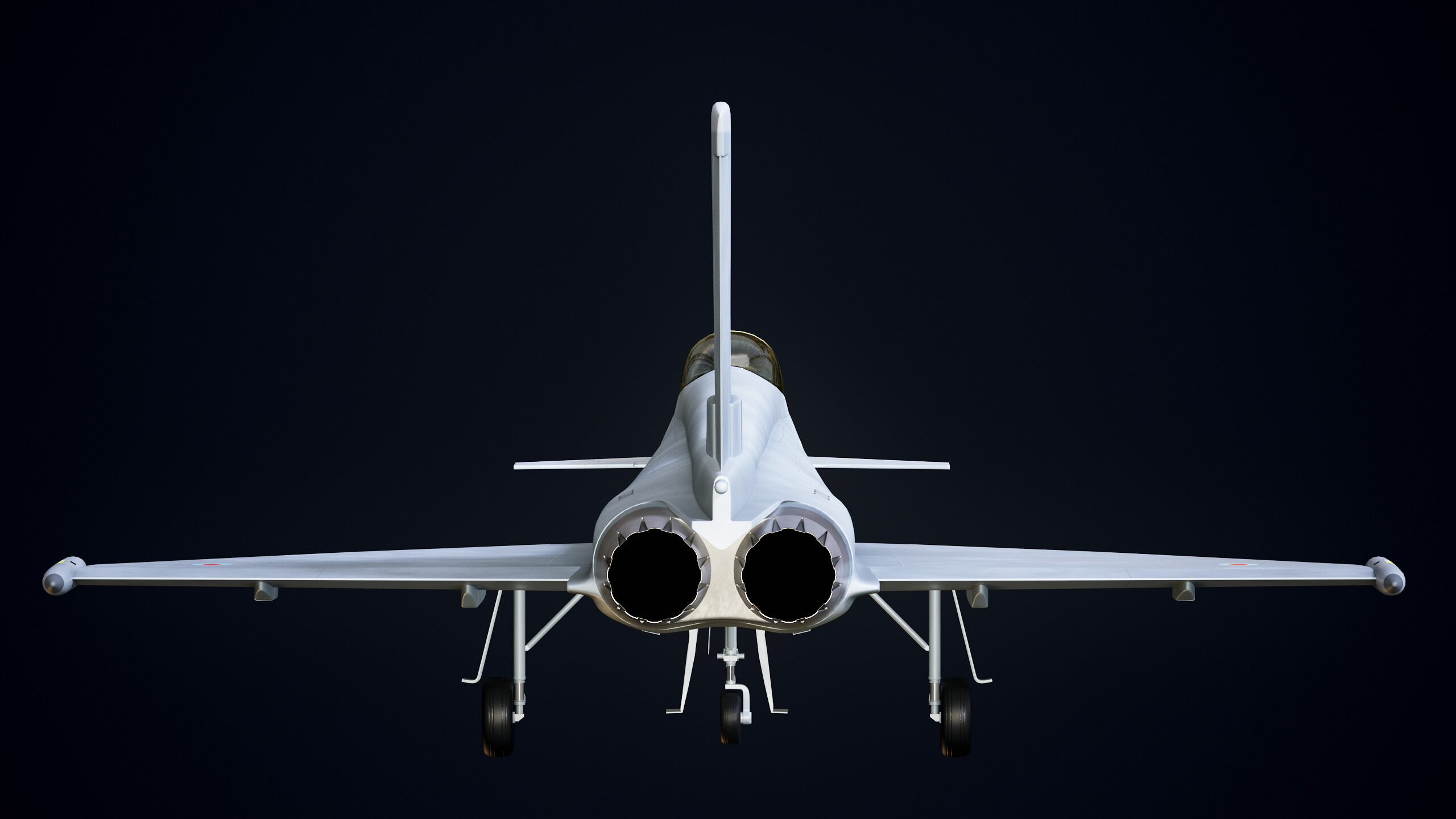 Eurofighter Typhoon Military Jet Plane With The Cockpit Pbr - 3D Model ...