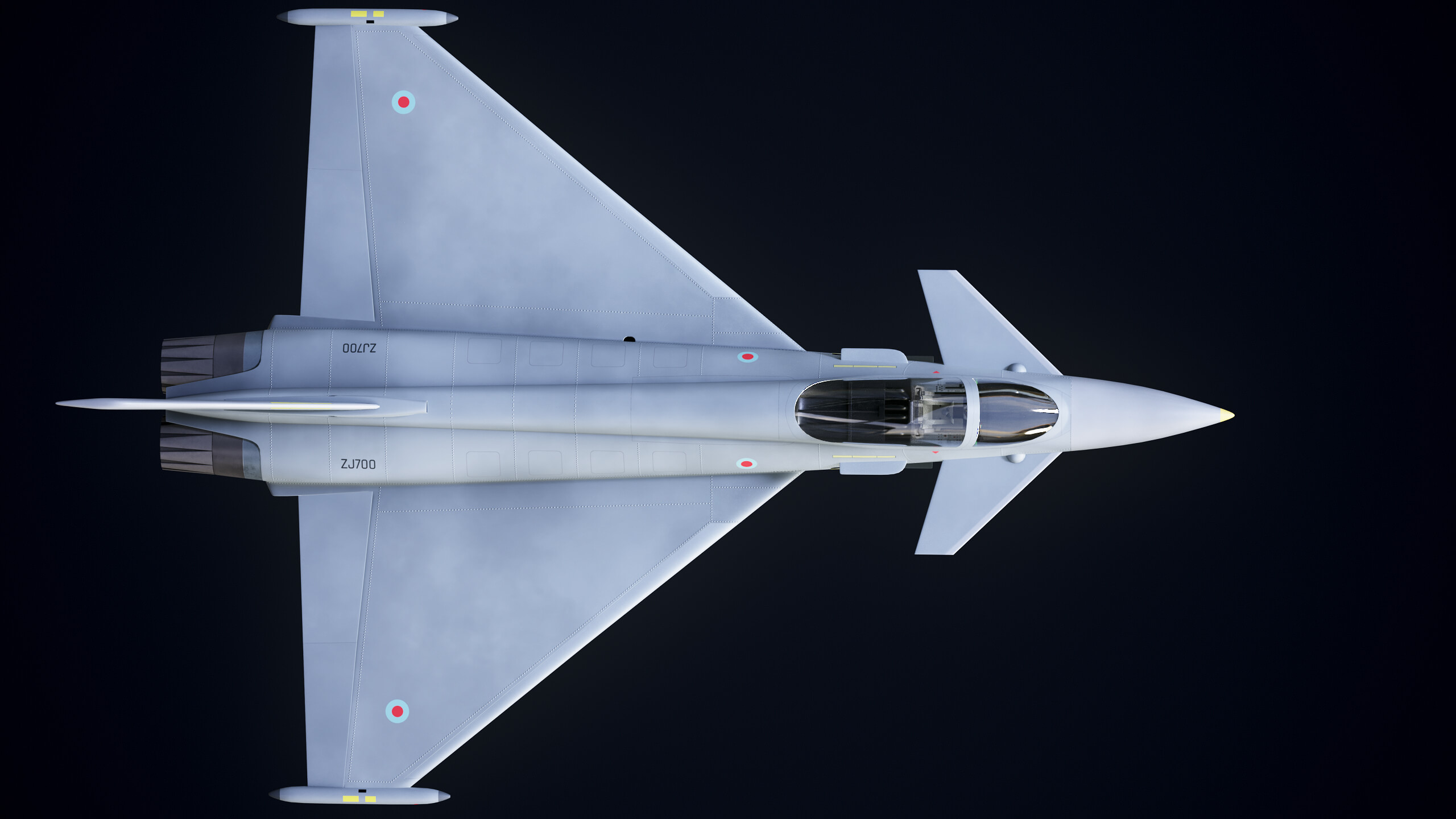 Eurofighter Typhoon Military Jet Plane With The Cockpit Pbr - 3D Model ...