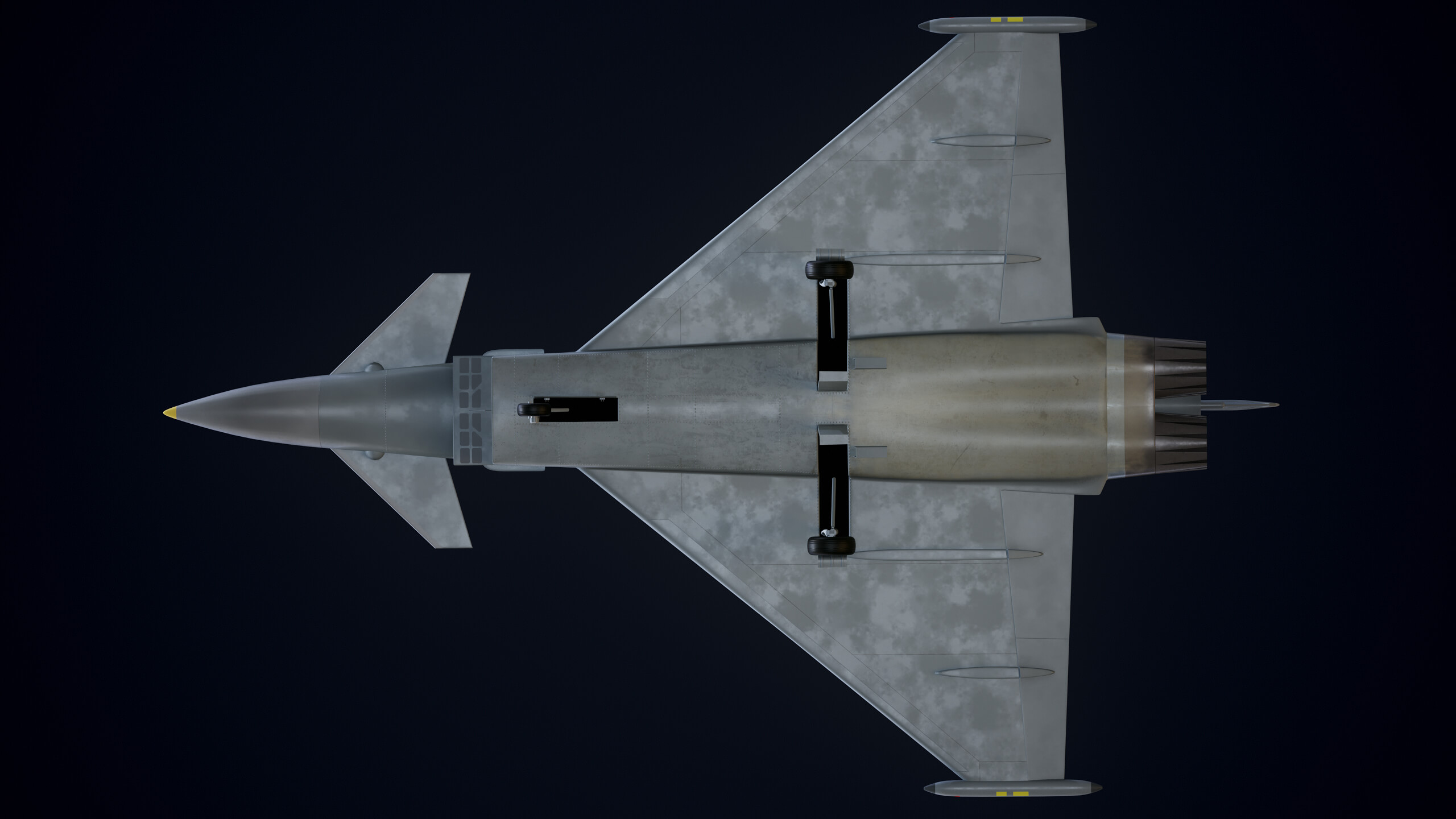 Eurofighter Typhoon Military Jet Plane With The Cockpit Pbr - 3D Model ...