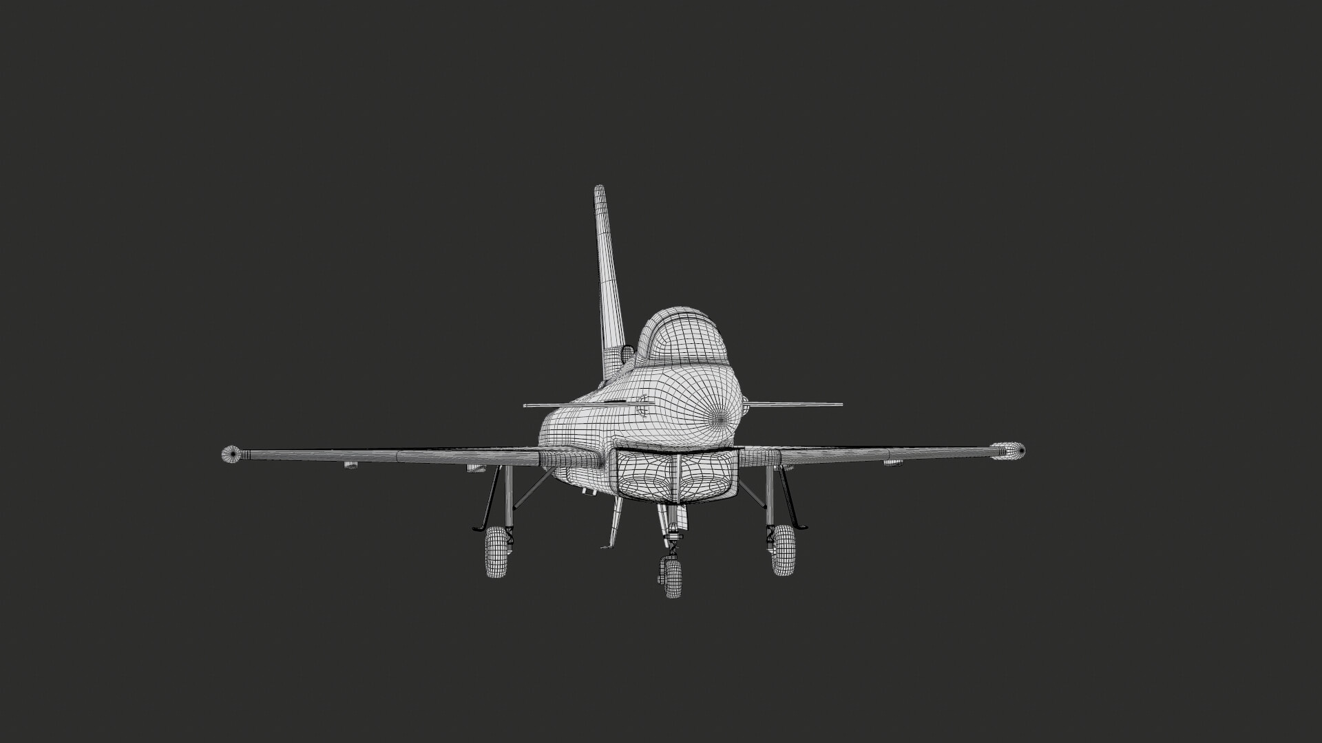 Eurofighter Typhoon Military Jet Plane With The Cockpit Pbr - 3D Model ...