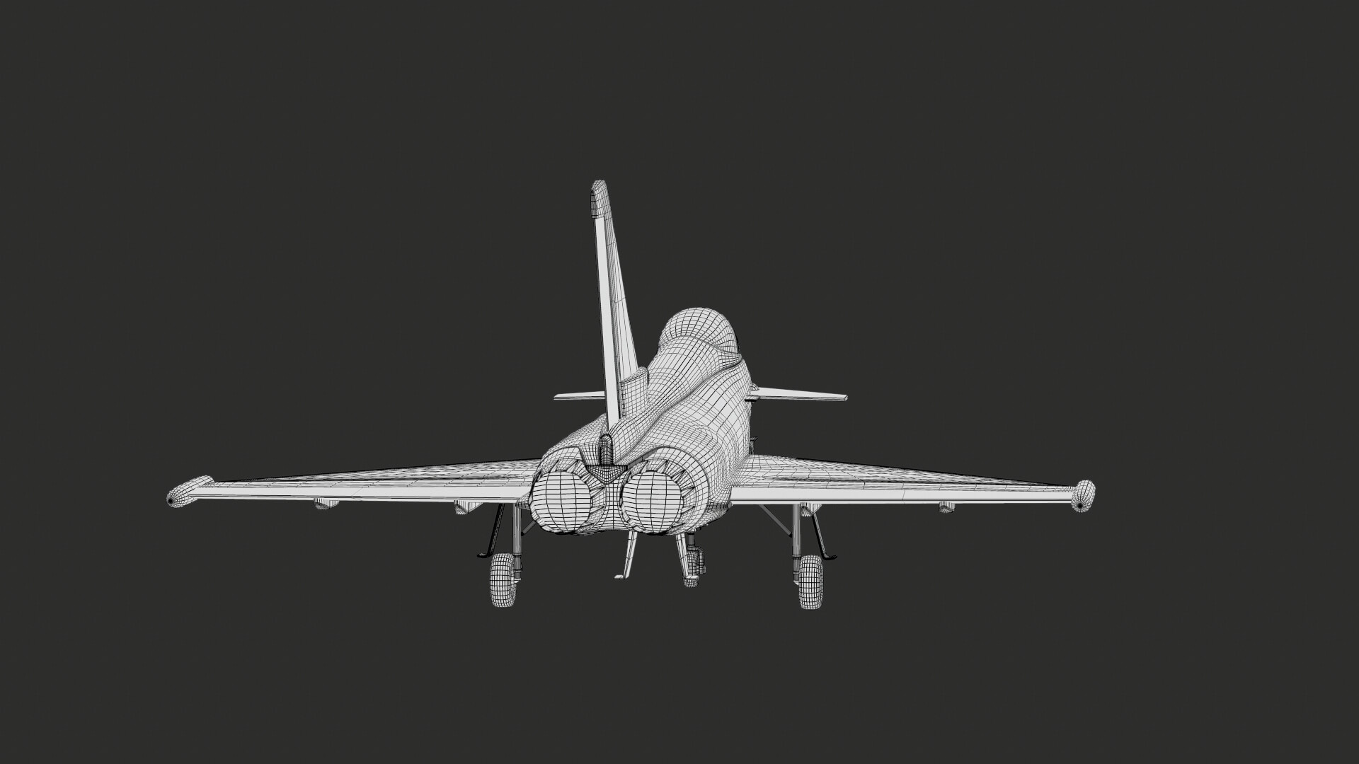 Eurofighter Typhoon Military Jet Plane With The Cockpit Pbr - 3D Model ...