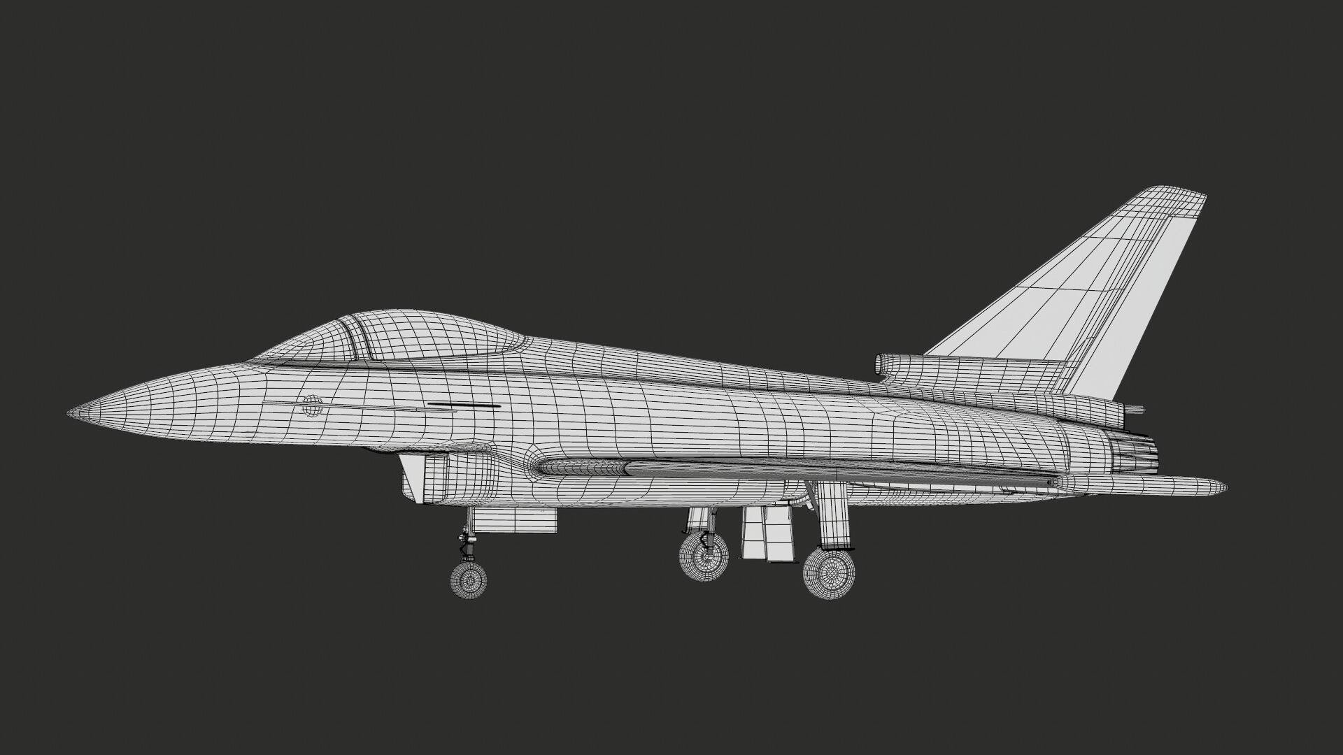 Eurofighter Typhoon Military Jet Plane With The Cockpit Pbr - 3D Model ...