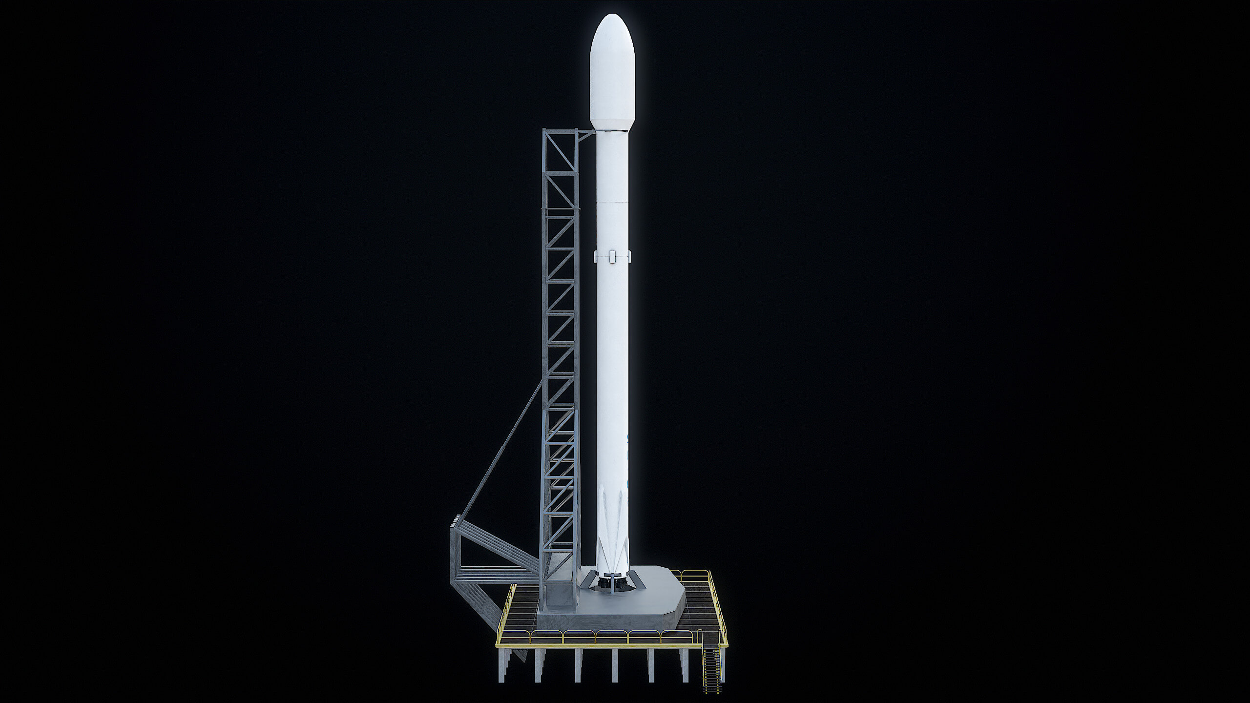 Falcon 9 Launchpad PBR - 3D Model by Locus Models