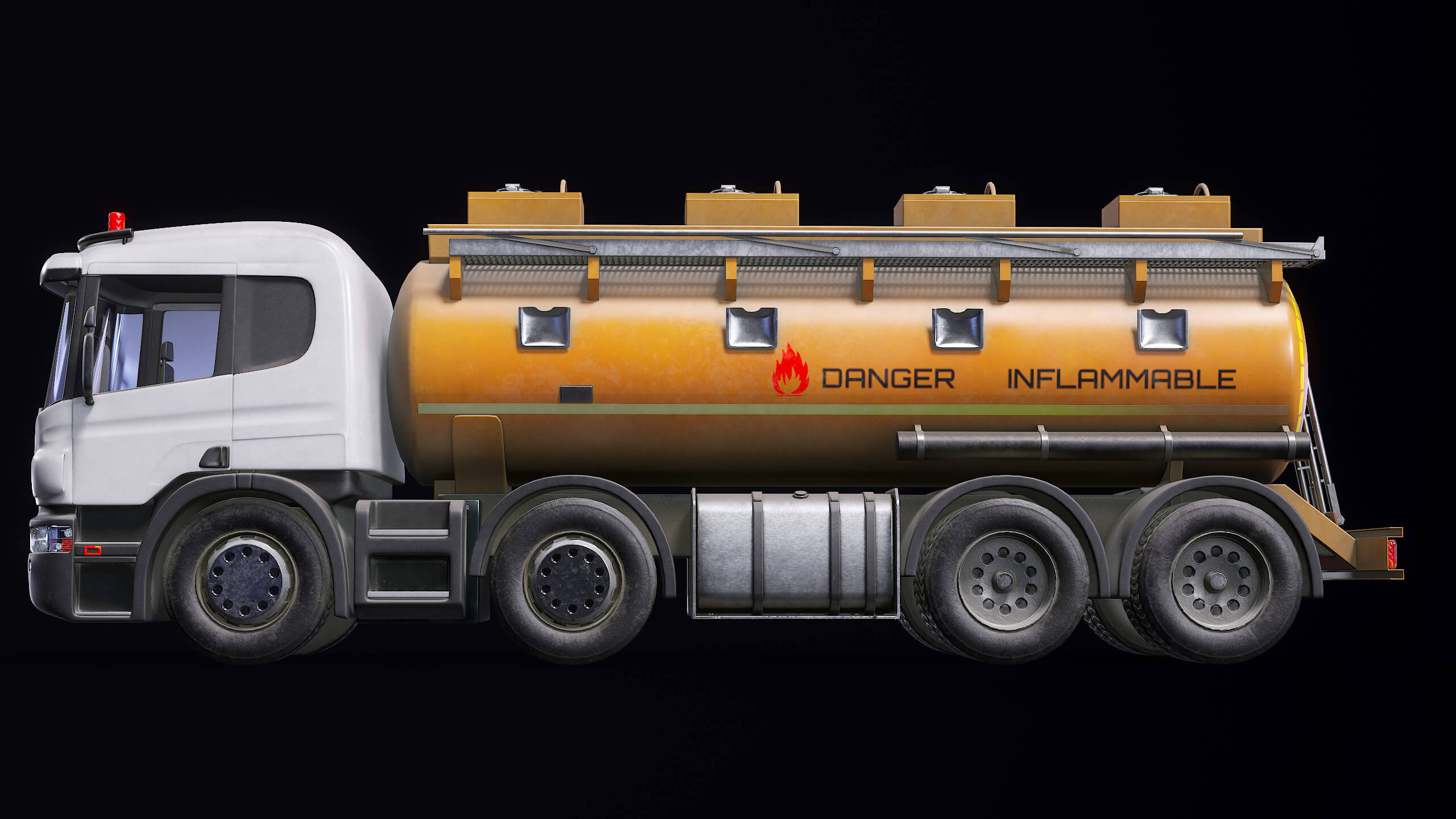 Fuel Tank Truck Vehicle Pbr - 3D Model by Locus Models