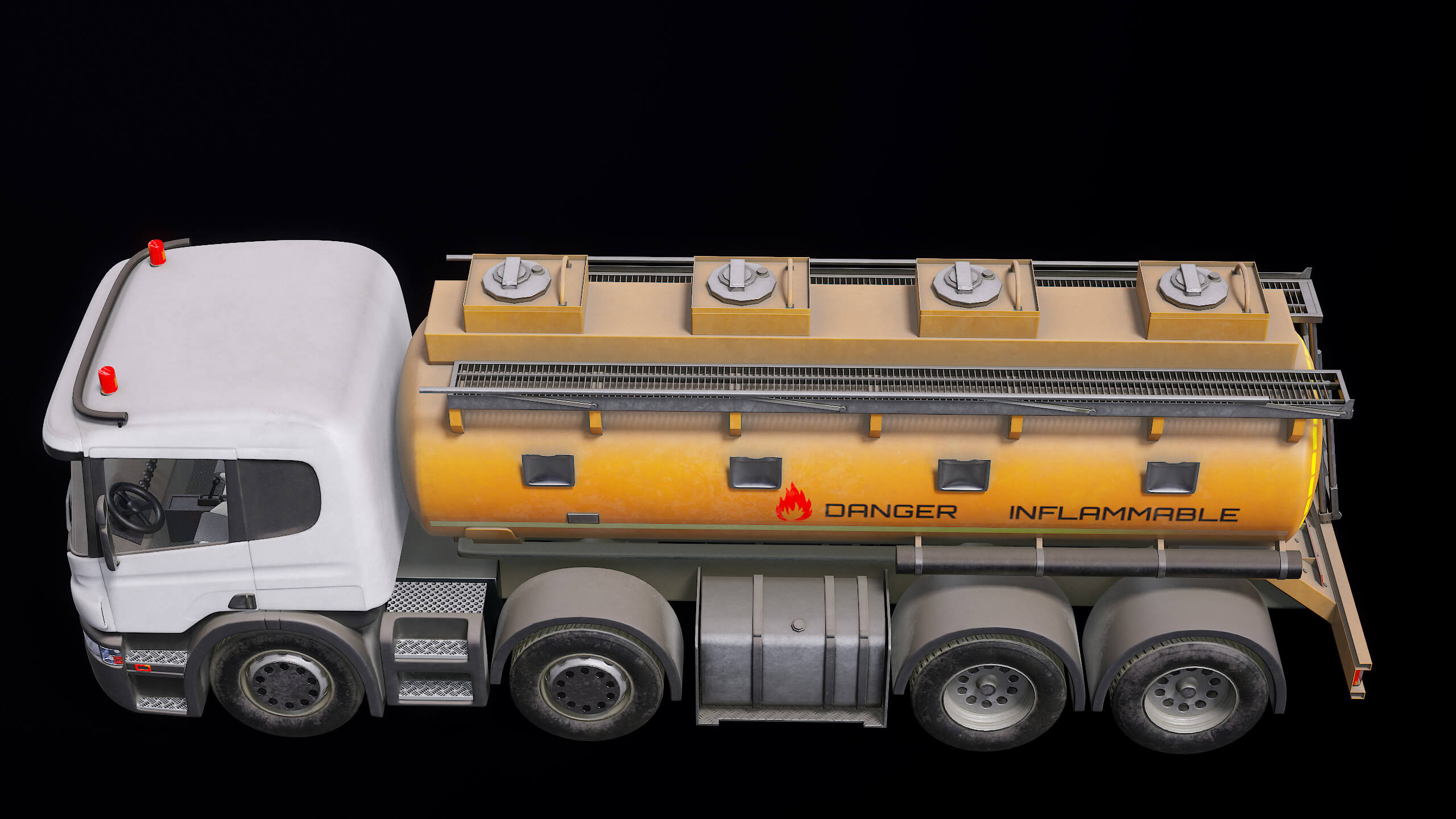 Fuel Tank Truck Vehicle Pbr - 3D Model by Locus Models