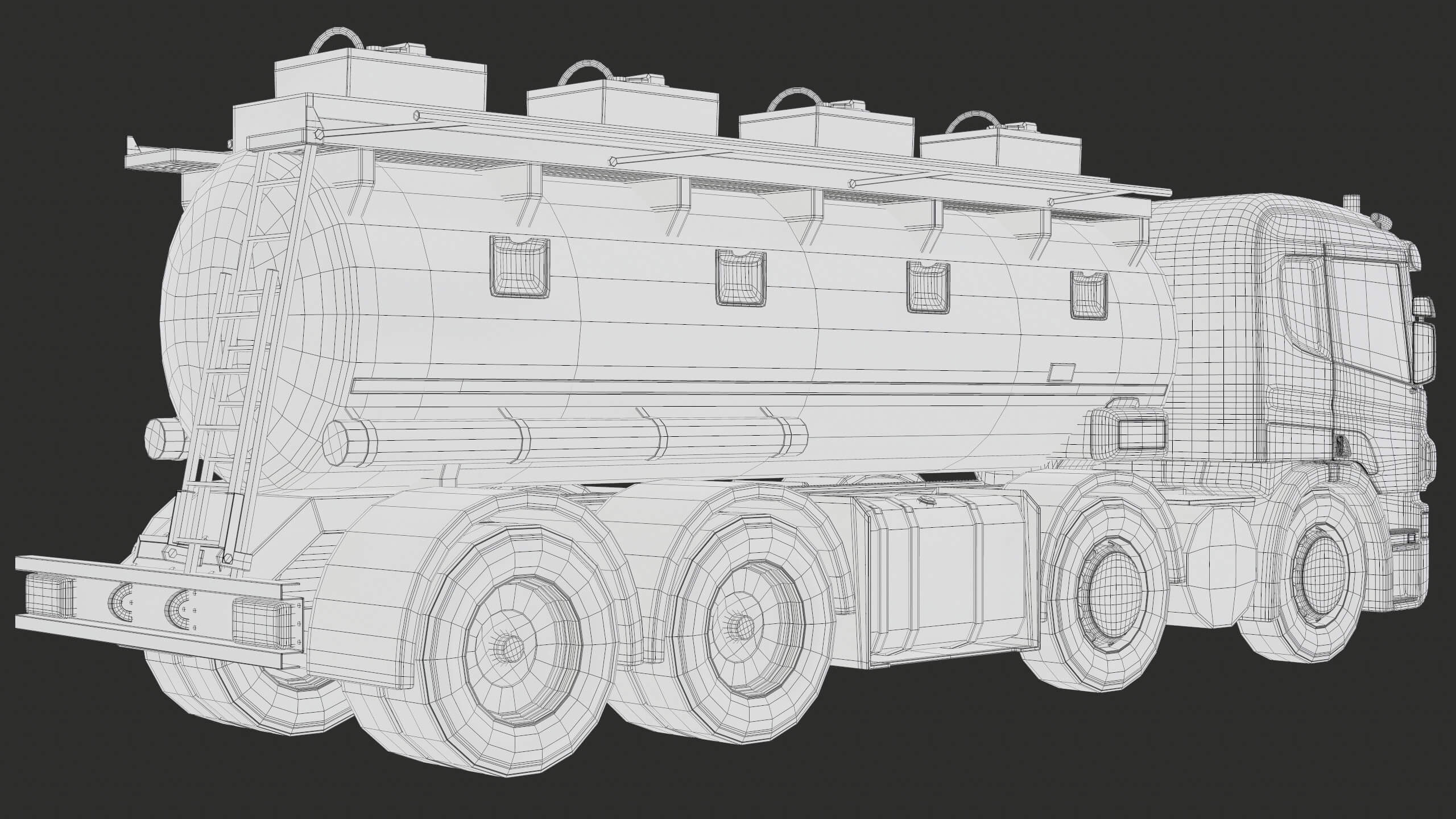 Fuel Tank Truck Vehicle Pbr - 3D Model by Locus Models