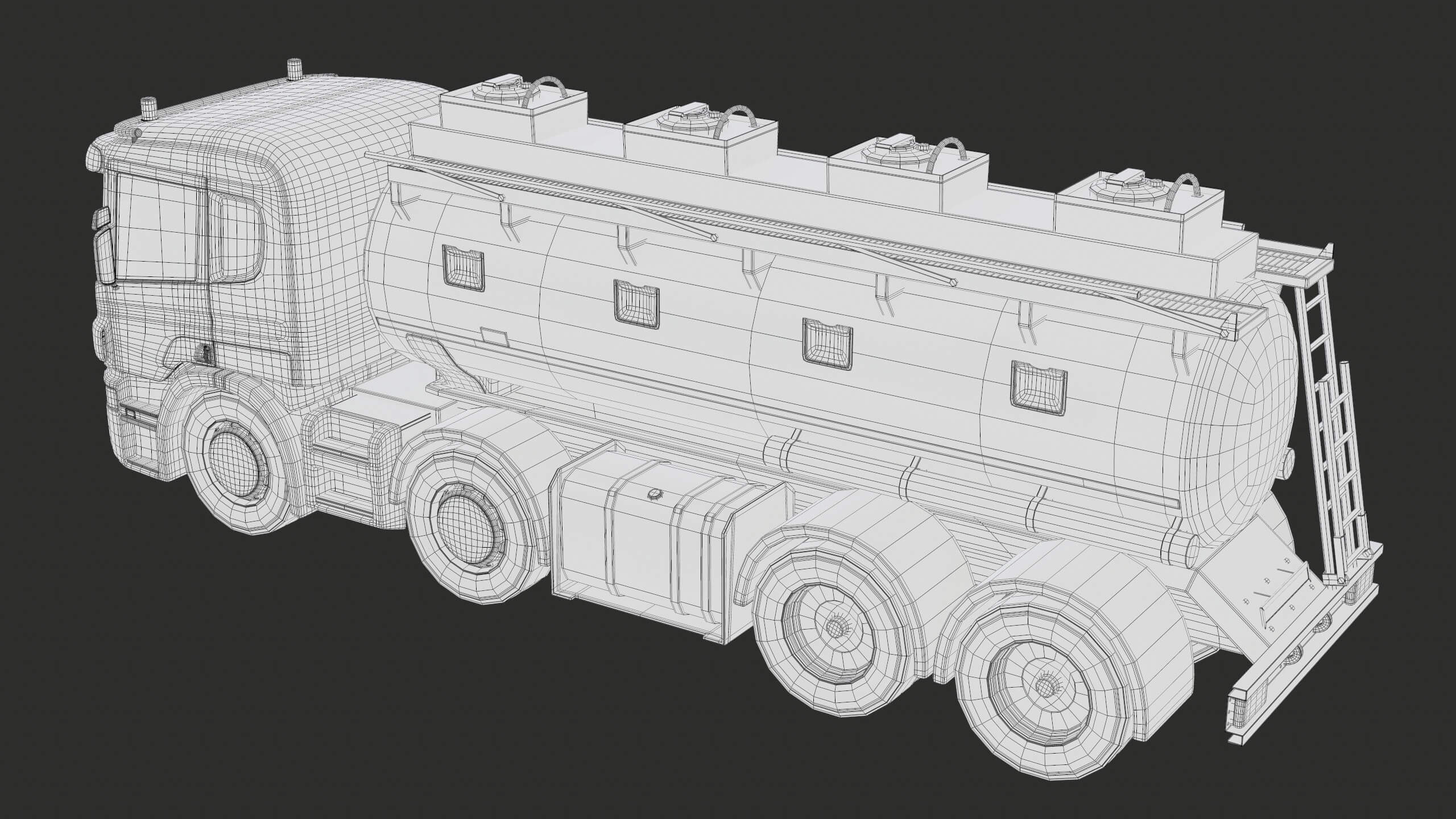 Fuel Tank Truck Vehicle Pbr - 3D Model by Locus Models