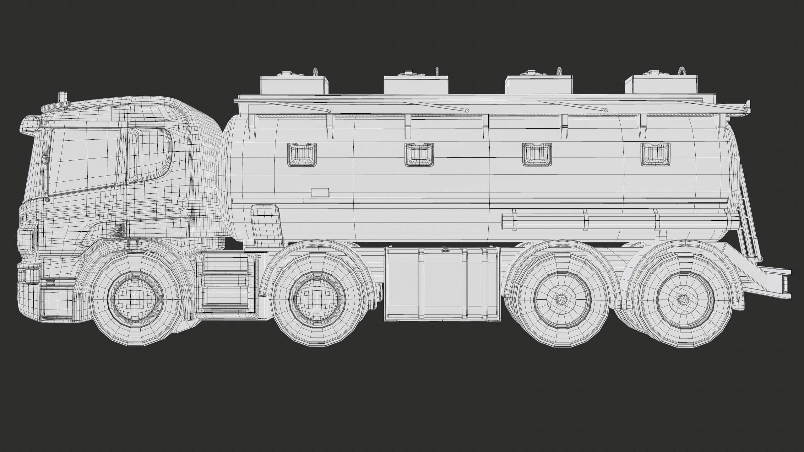 Fuel Tank Truck Vehicle Pbr - 3D Model by Locus Models