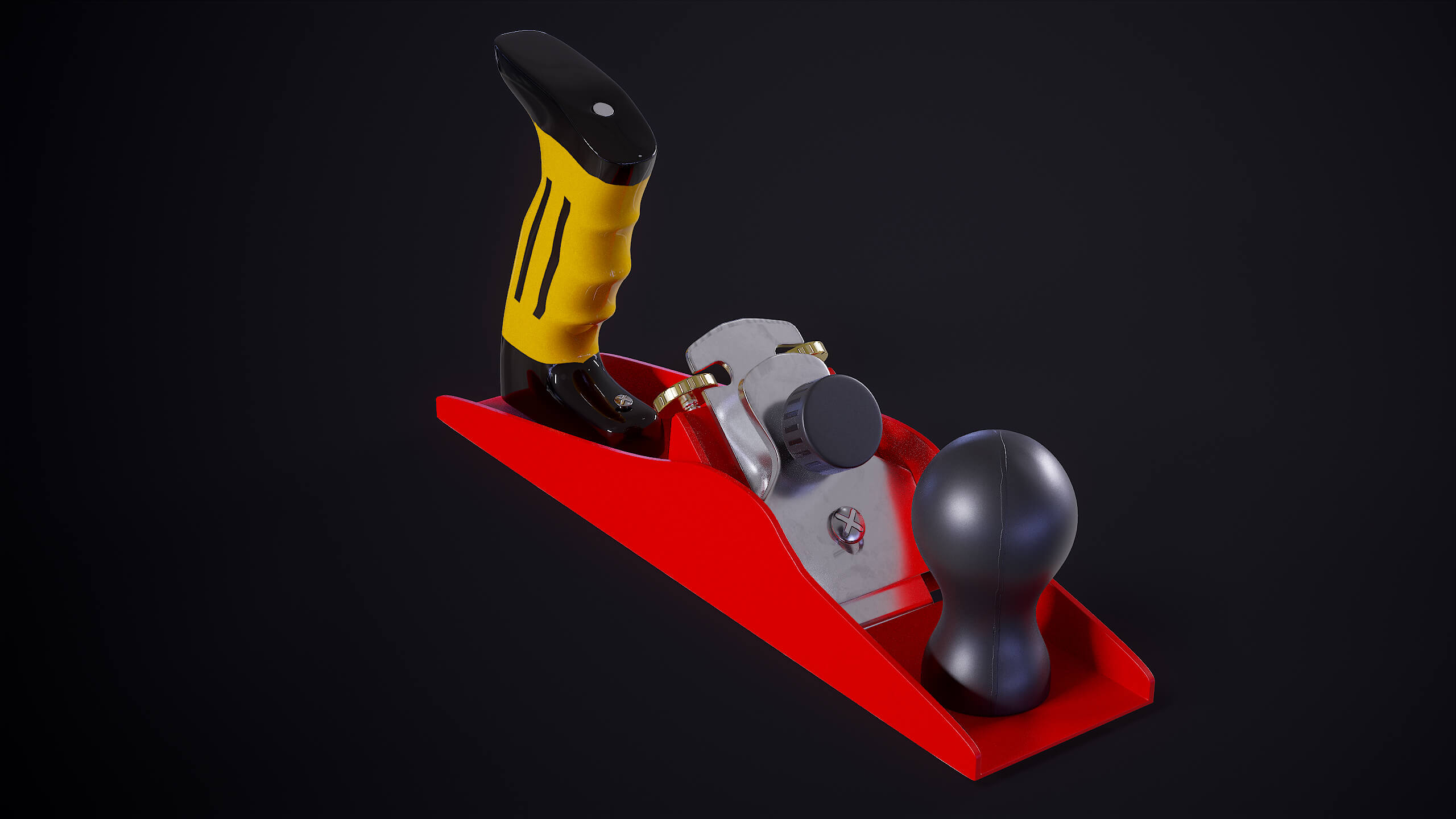 Hand Bench Wood Plane PBR - 3D Model by Locus Models