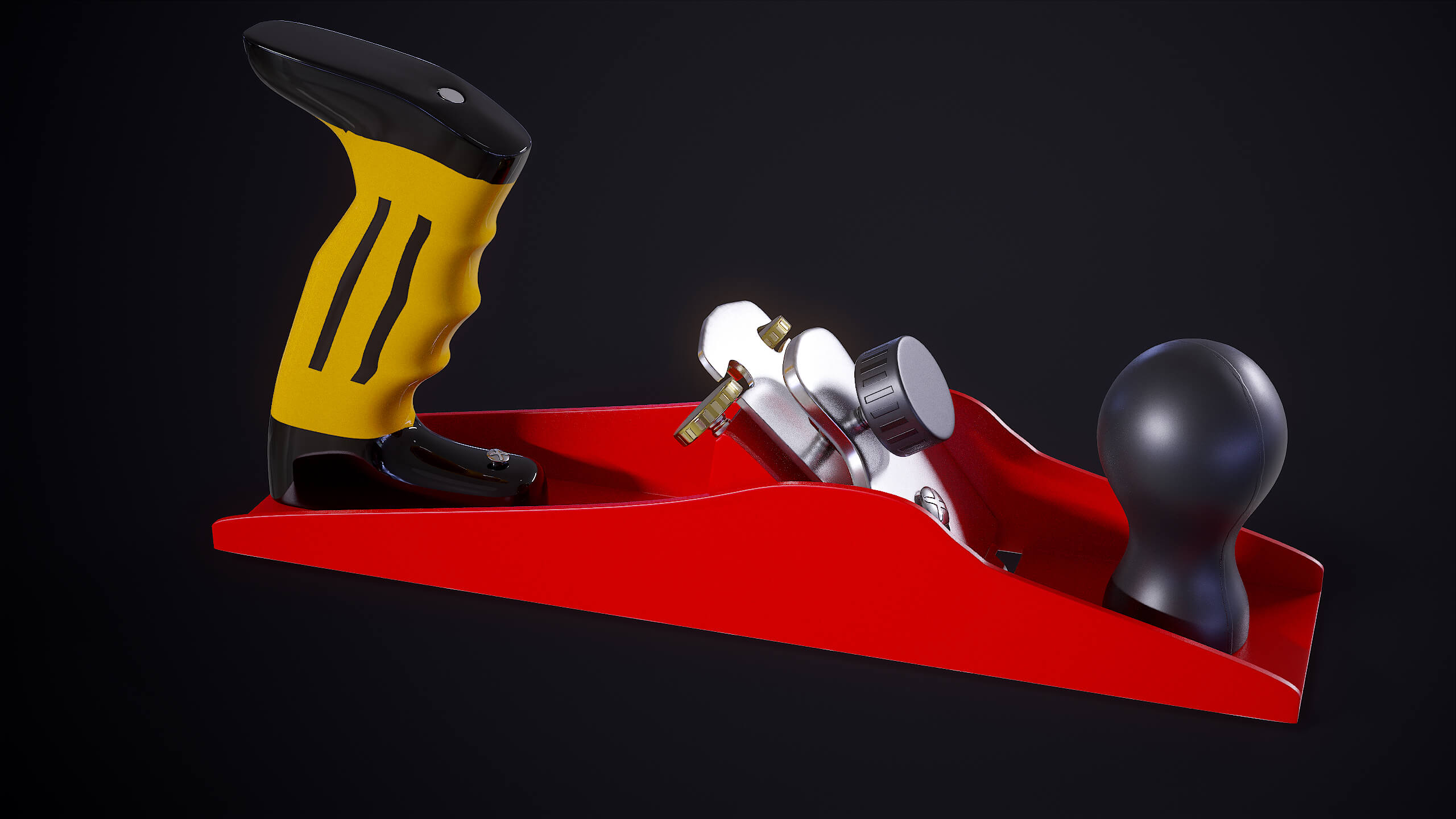 Hand Bench Wood Plane PBR - 3D Model by Locus Models