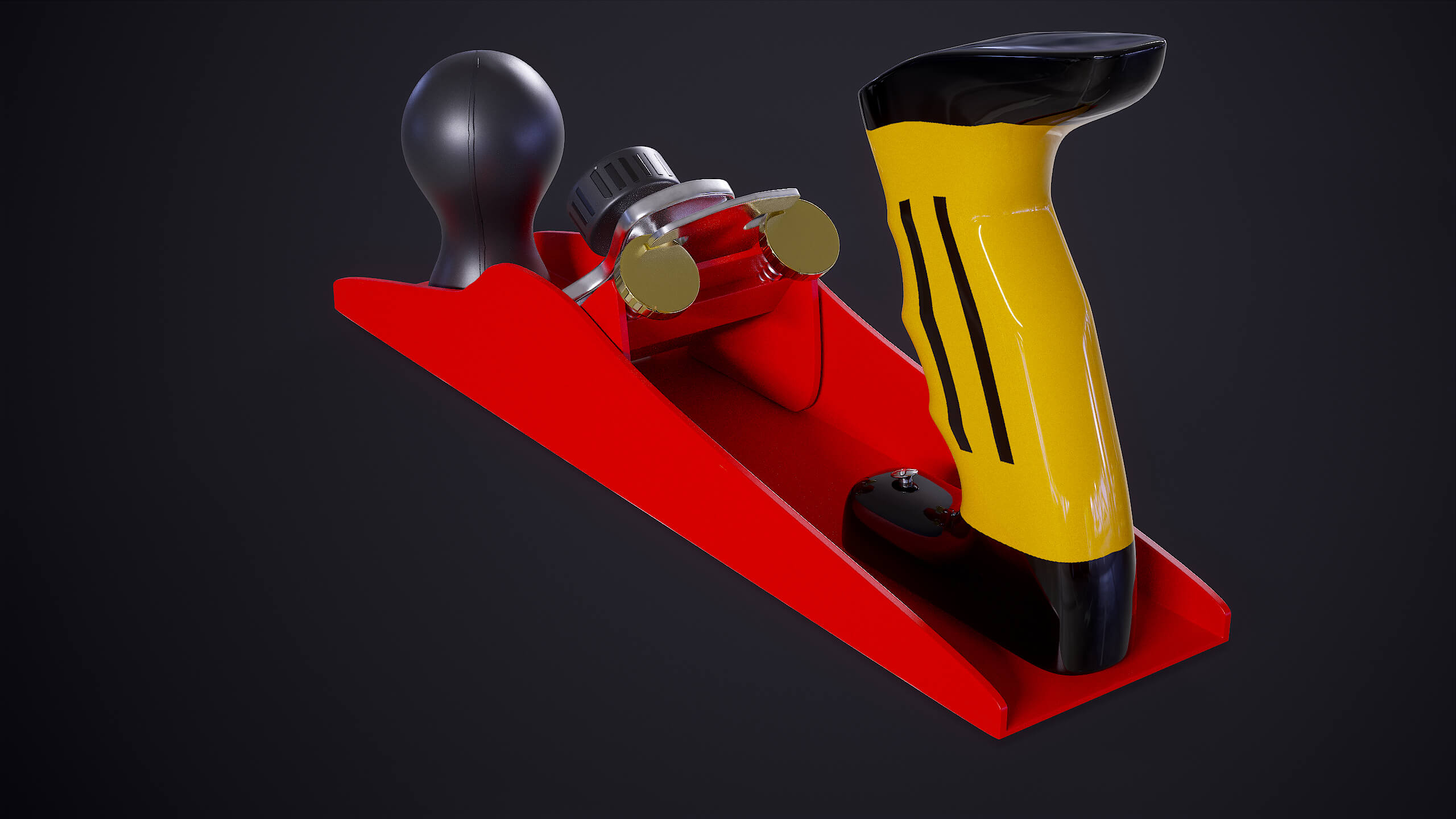 Hand Bench Wood Plane PBR - 3D Model by Locus Models