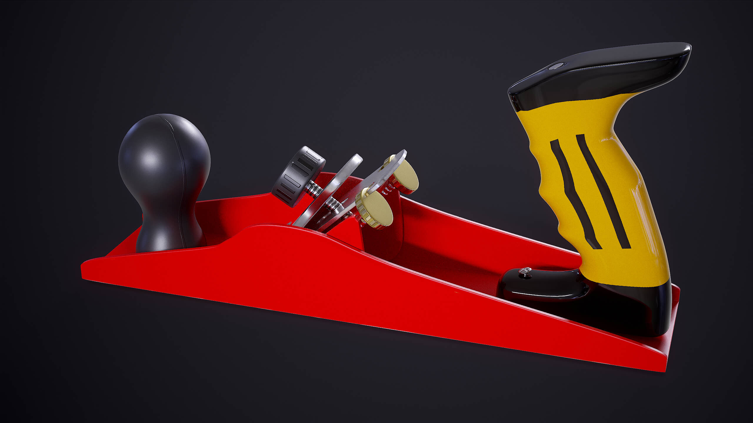 Hand Bench Wood Plane PBR - 3D Model by Locus Models