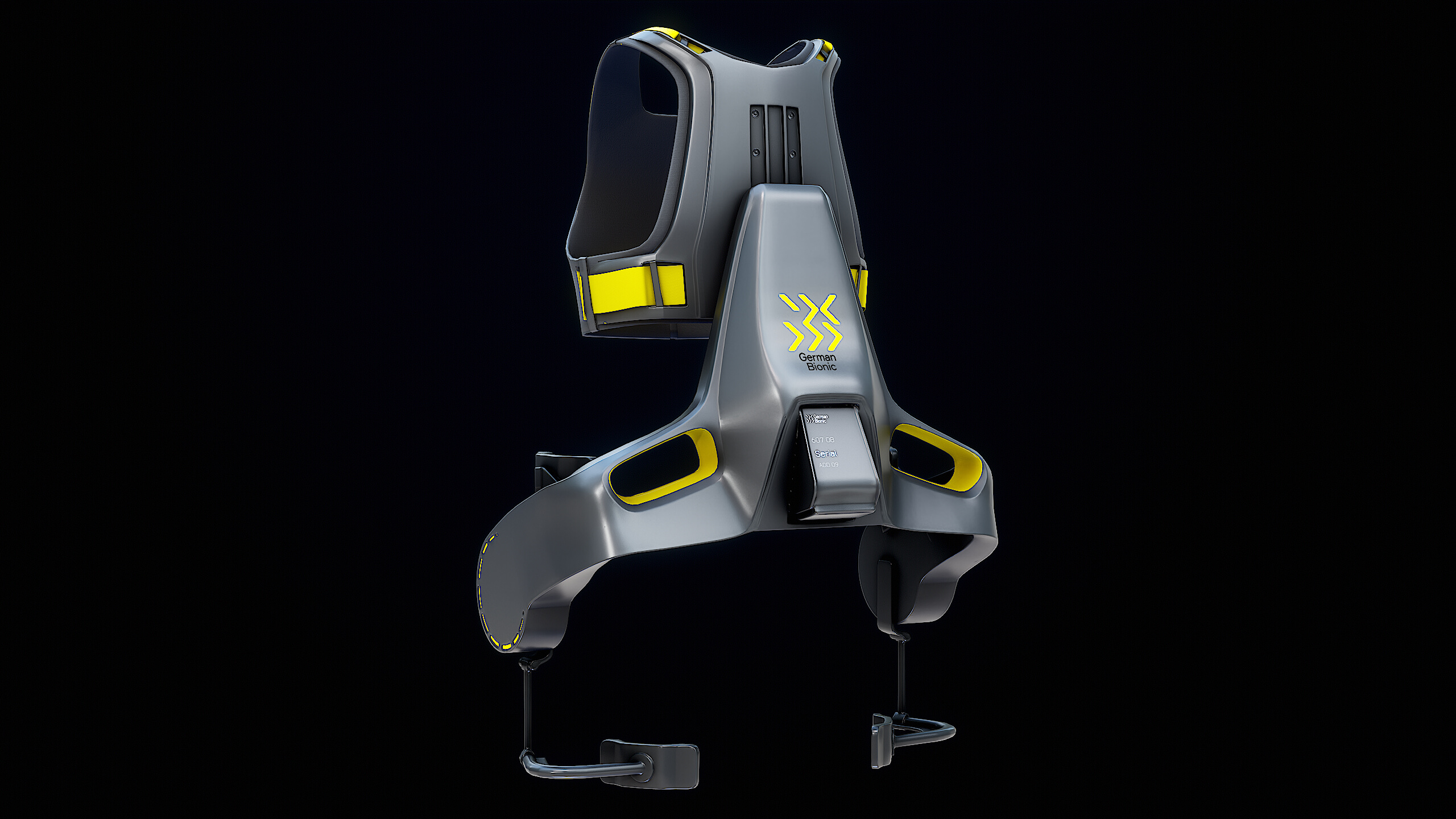 Industrial Exoskeleton Apogee Yellow PBR - 3D Model by Locus Models