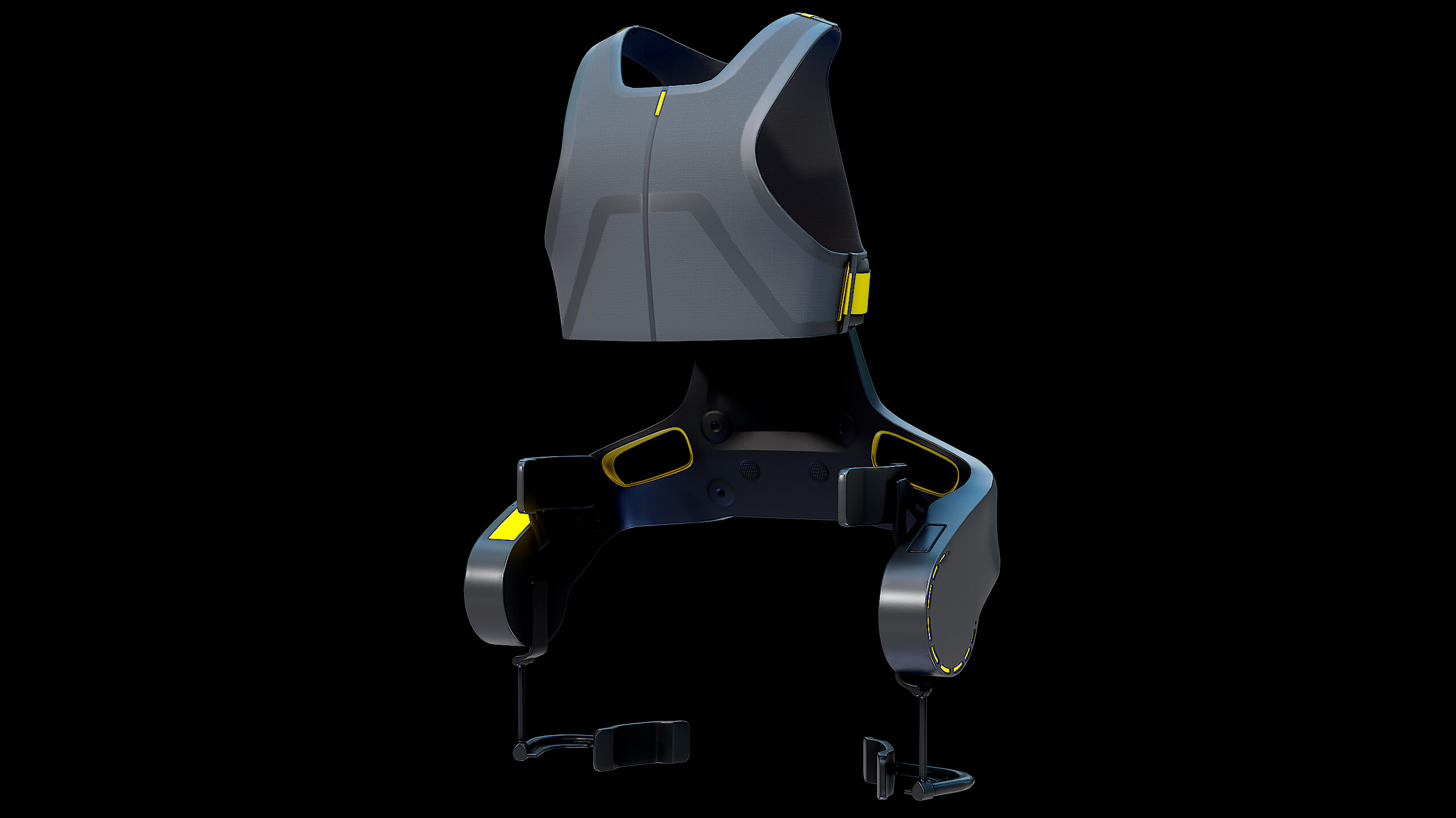 Industrial Exoskeleton Apogee Yellow PBR - 3D Model by Locus Models