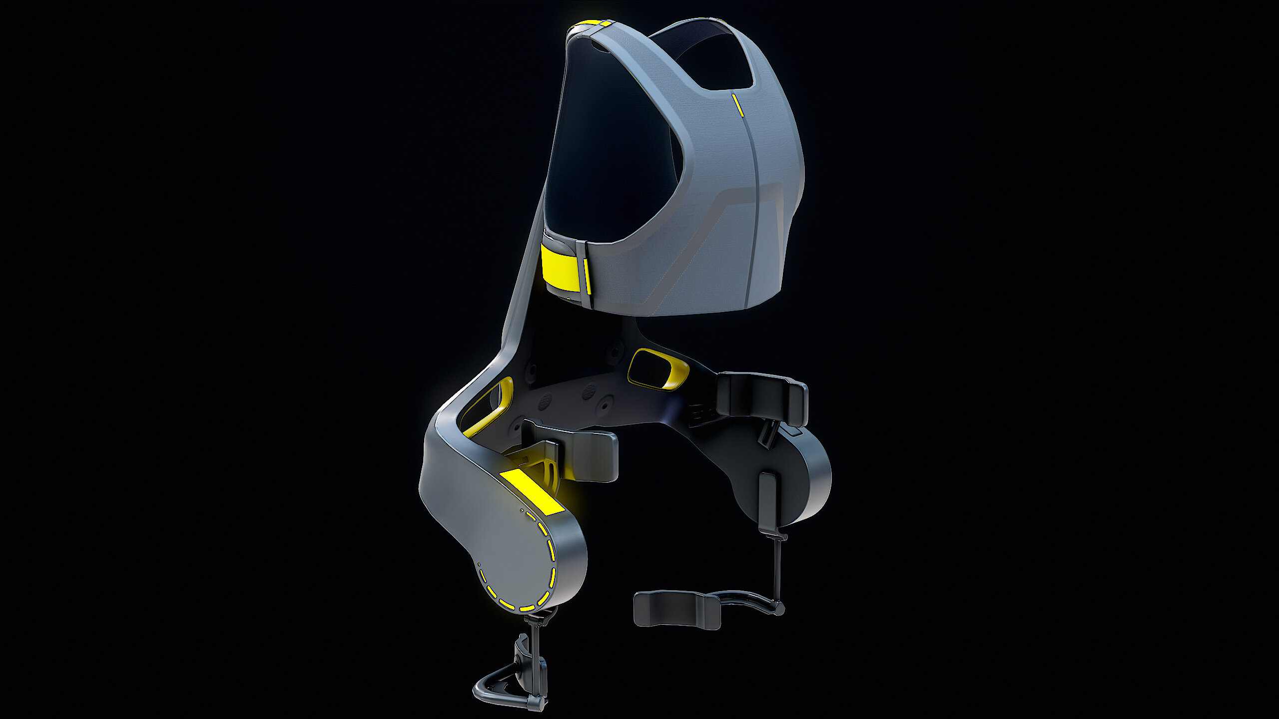 Industrial Exoskeleton Apogee Yellow PBR - 3D Model by Locus Models