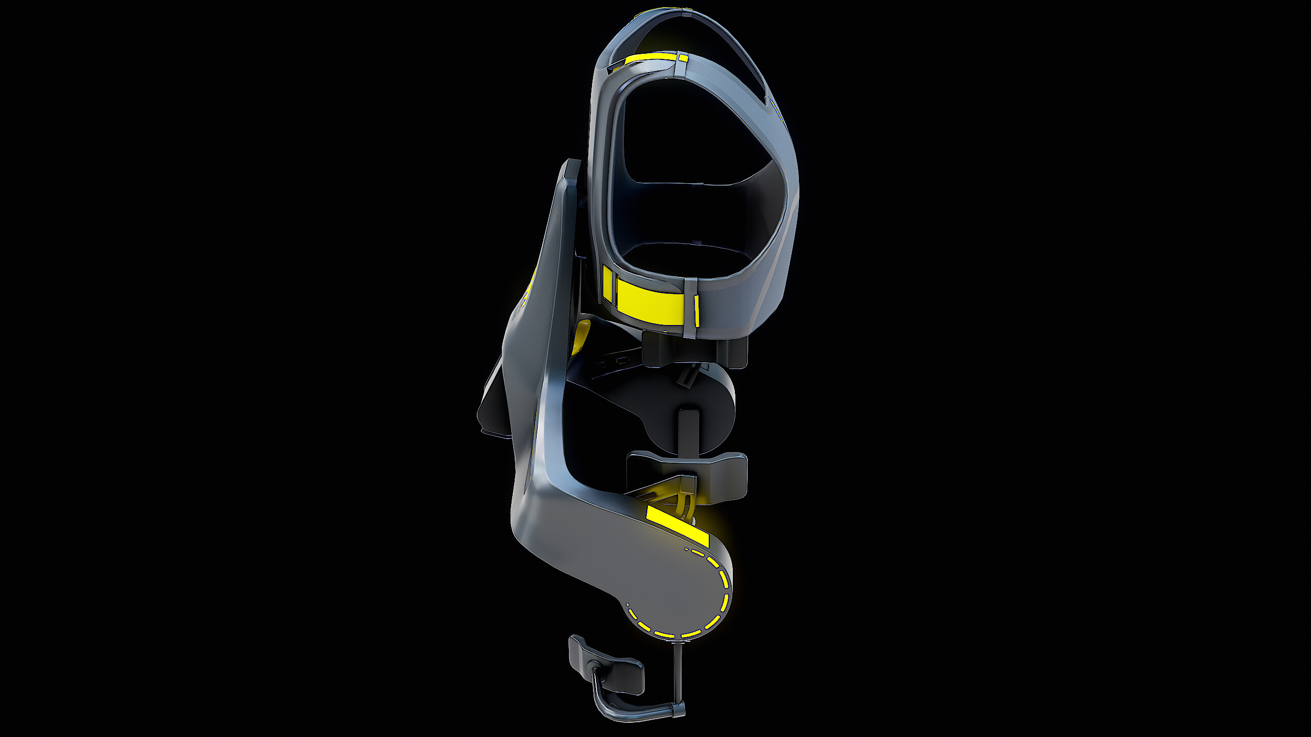 Industrial Exoskeleton Apogee Yellow PBR - 3D Model by Locus Models