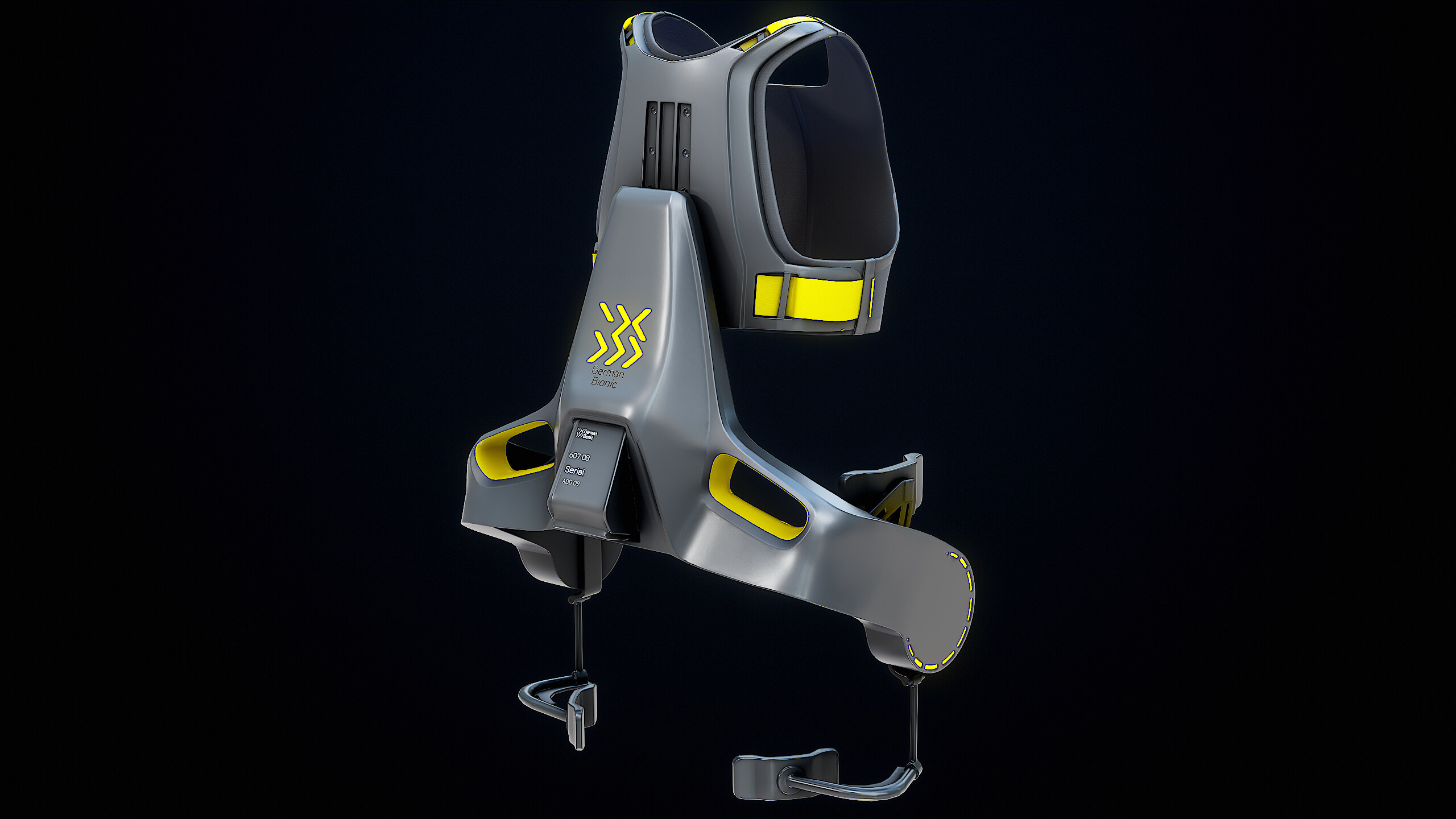 Industrial Exoskeleton Apogee Yellow PBR - 3D Model by Locus Models