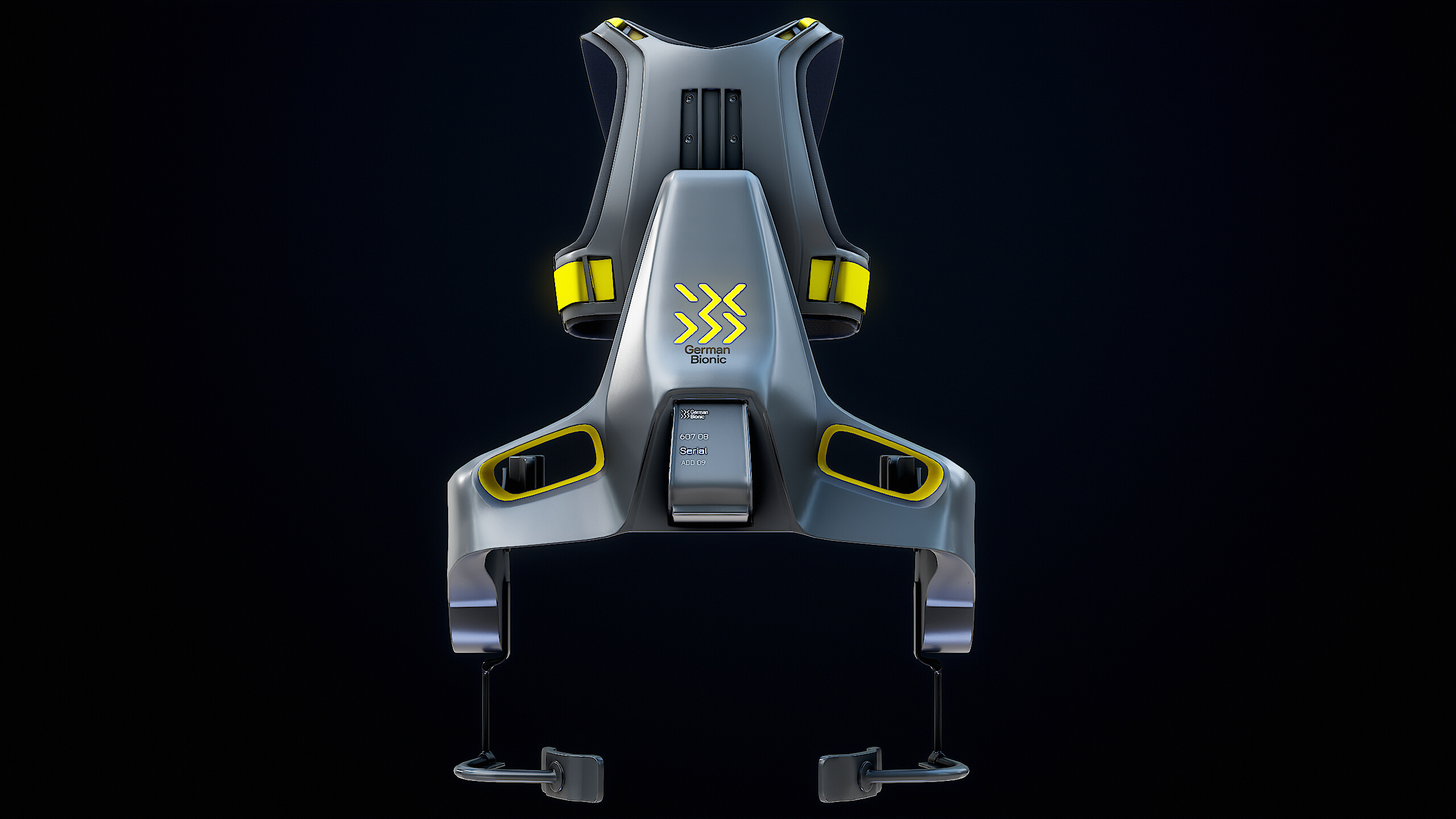 Industrial Exoskeleton Apogee Yellow PBR - 3D Model by Locus Models