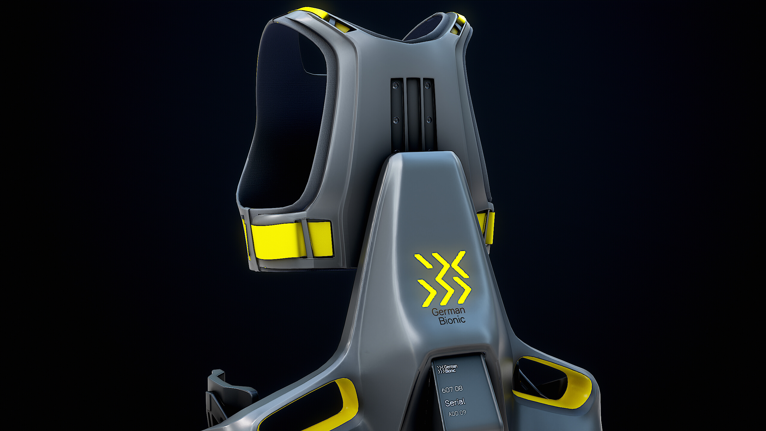 Industrial Exoskeleton Apogee Yellow PBR - 3D Model by Locus Models