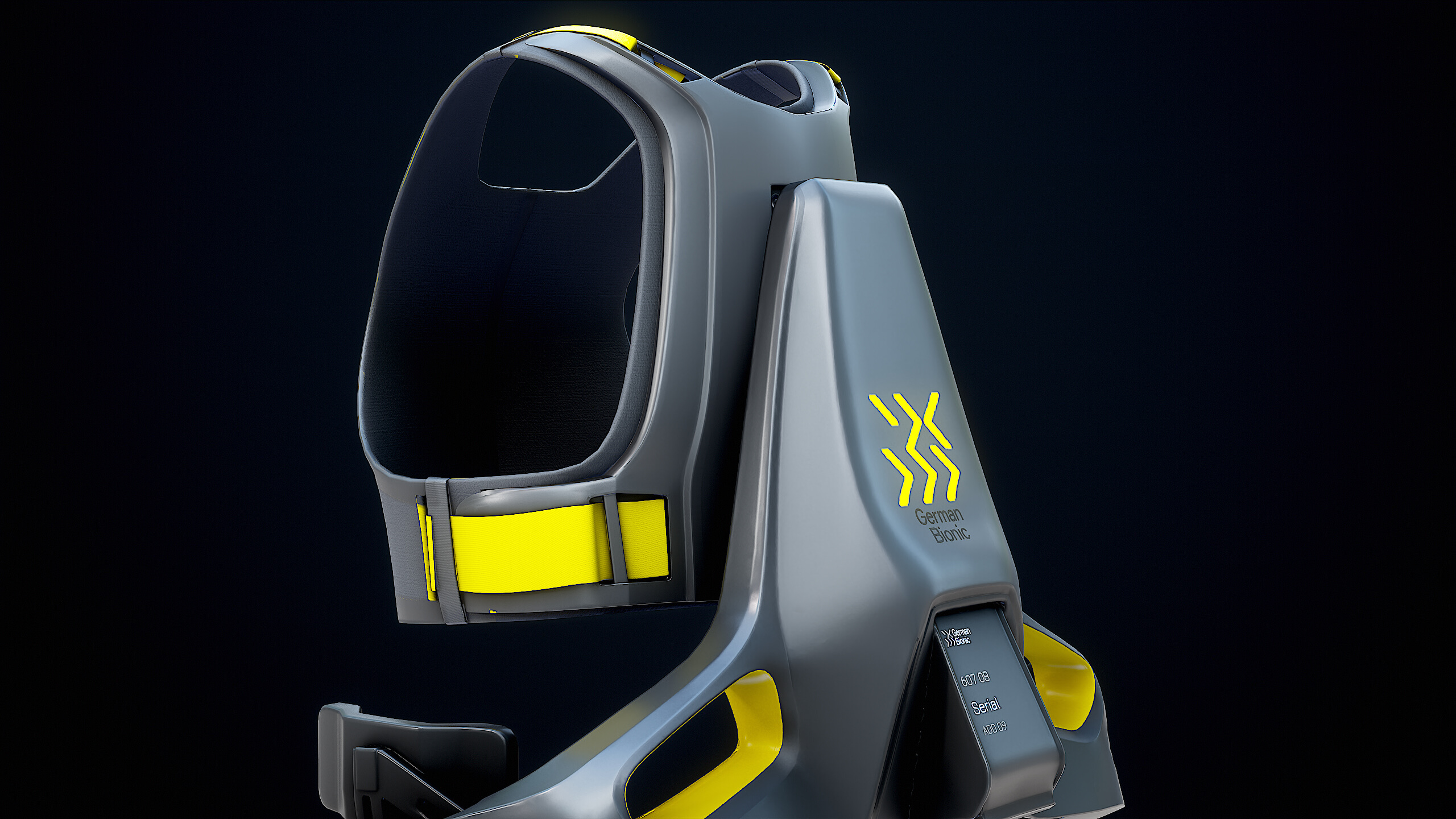 Industrial Exoskeleton Apogee Yellow PBR - 3D Model by Locus Models