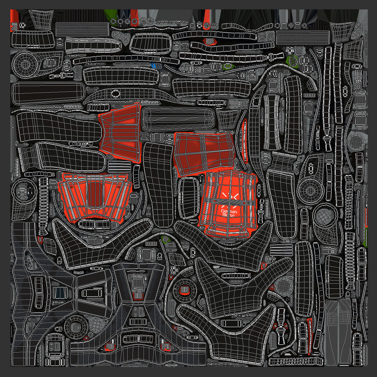 Industrial Exoskeleton Cray-X Red 3D Model by Locus Models