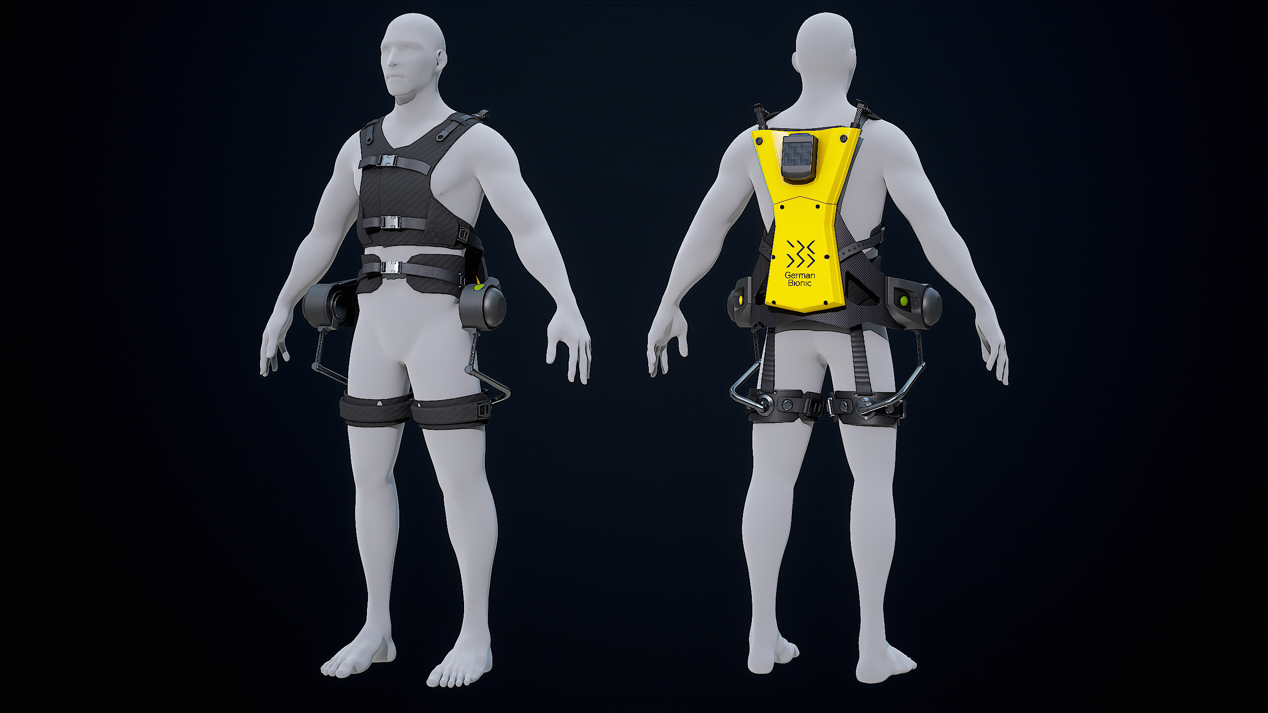 Industrial Exoskeleton Cray-X Yellow 3D Model by Locus Models