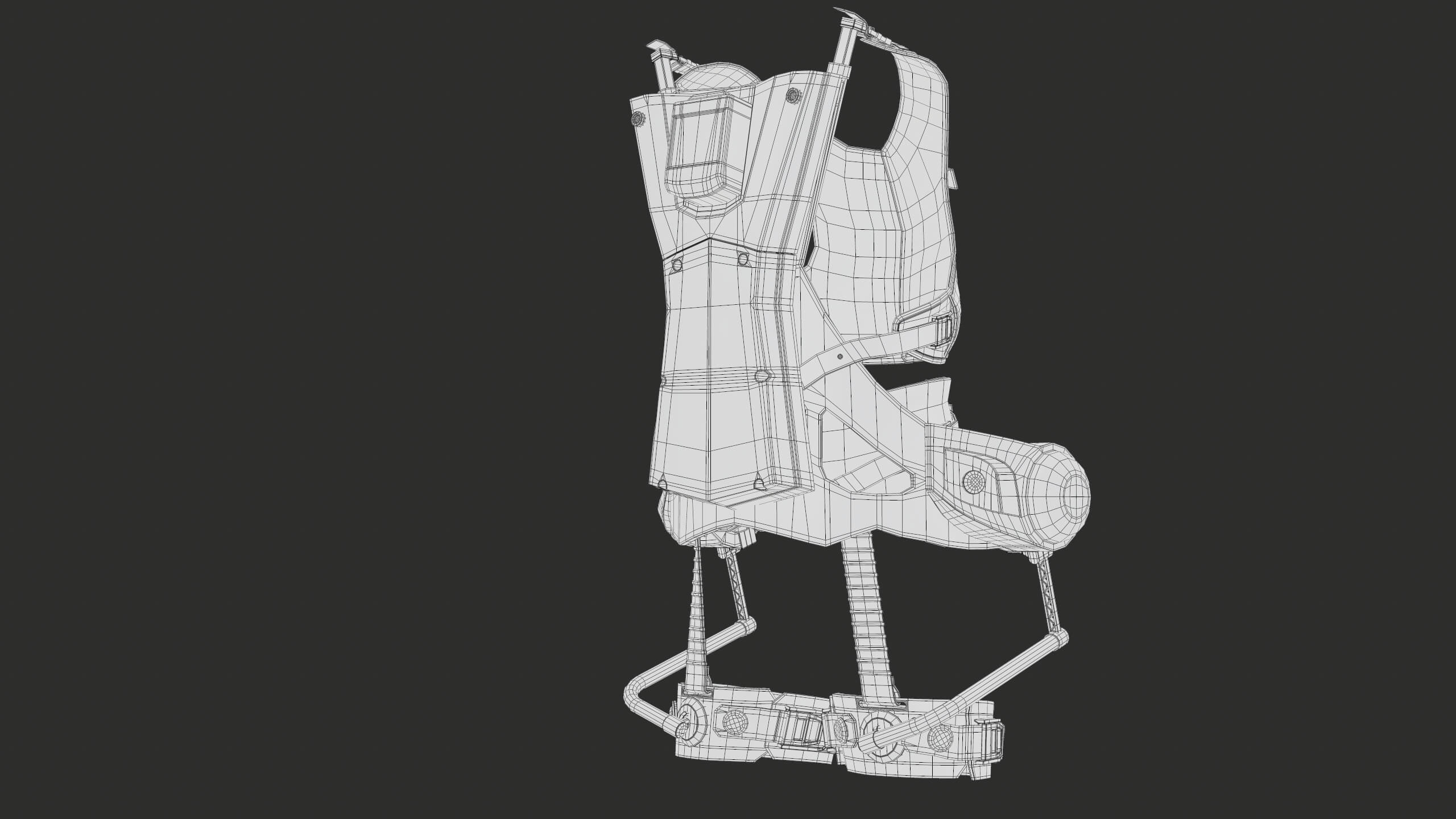 Industrial Exoskeleton Cray-X Yellow 3D Model by Locus Models