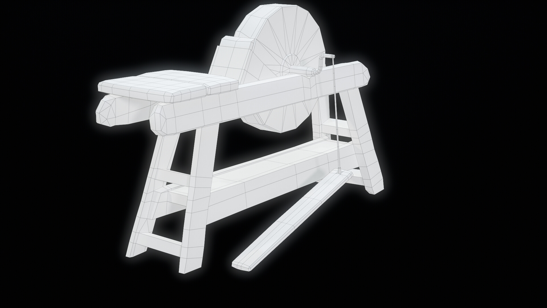 Medieval Low Poly Stone Grinding Station PBR - 3D Model by Locus Models