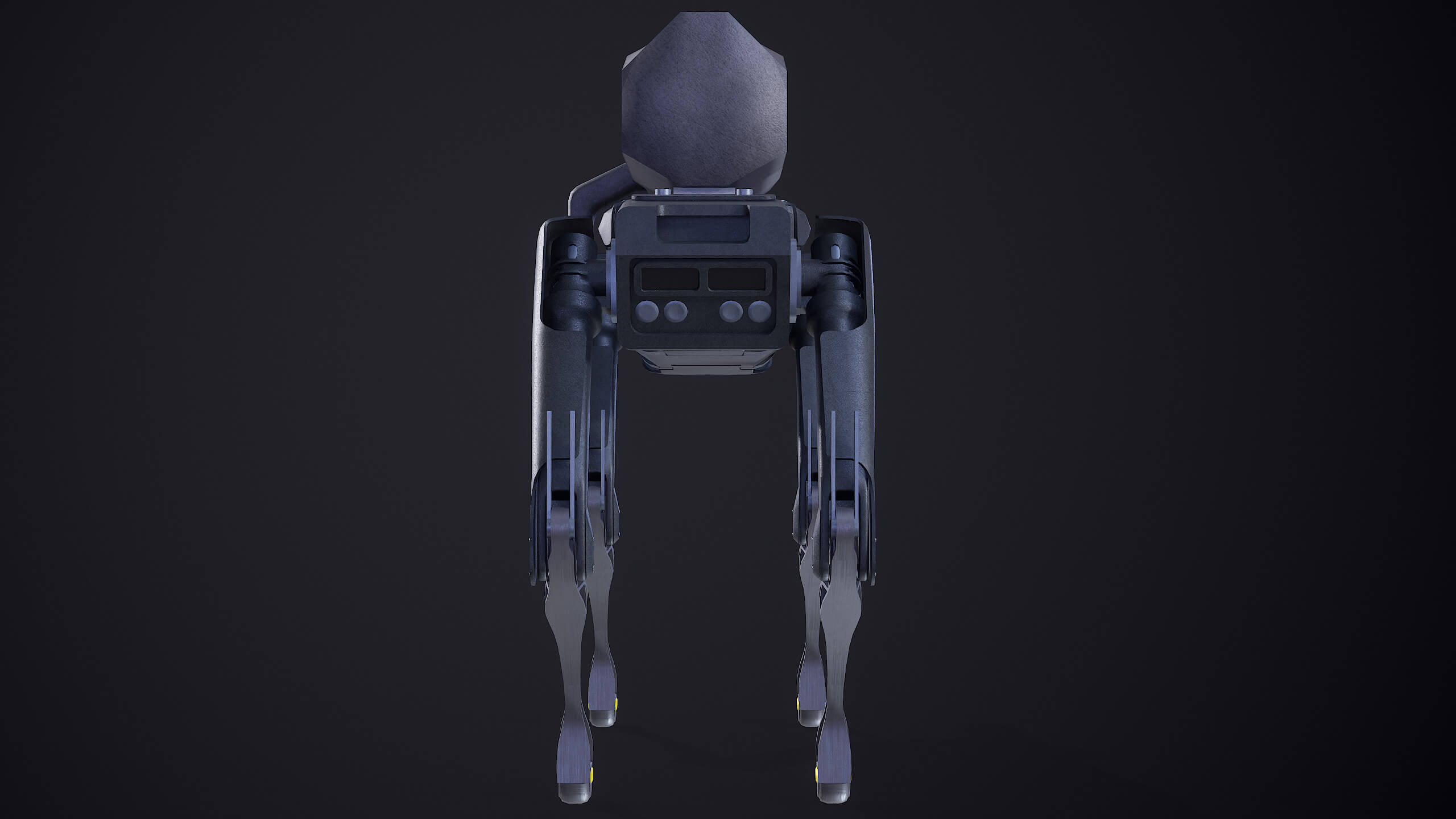 Military Robot Dog With The Rifle PBR - 3D Model by Locus Models