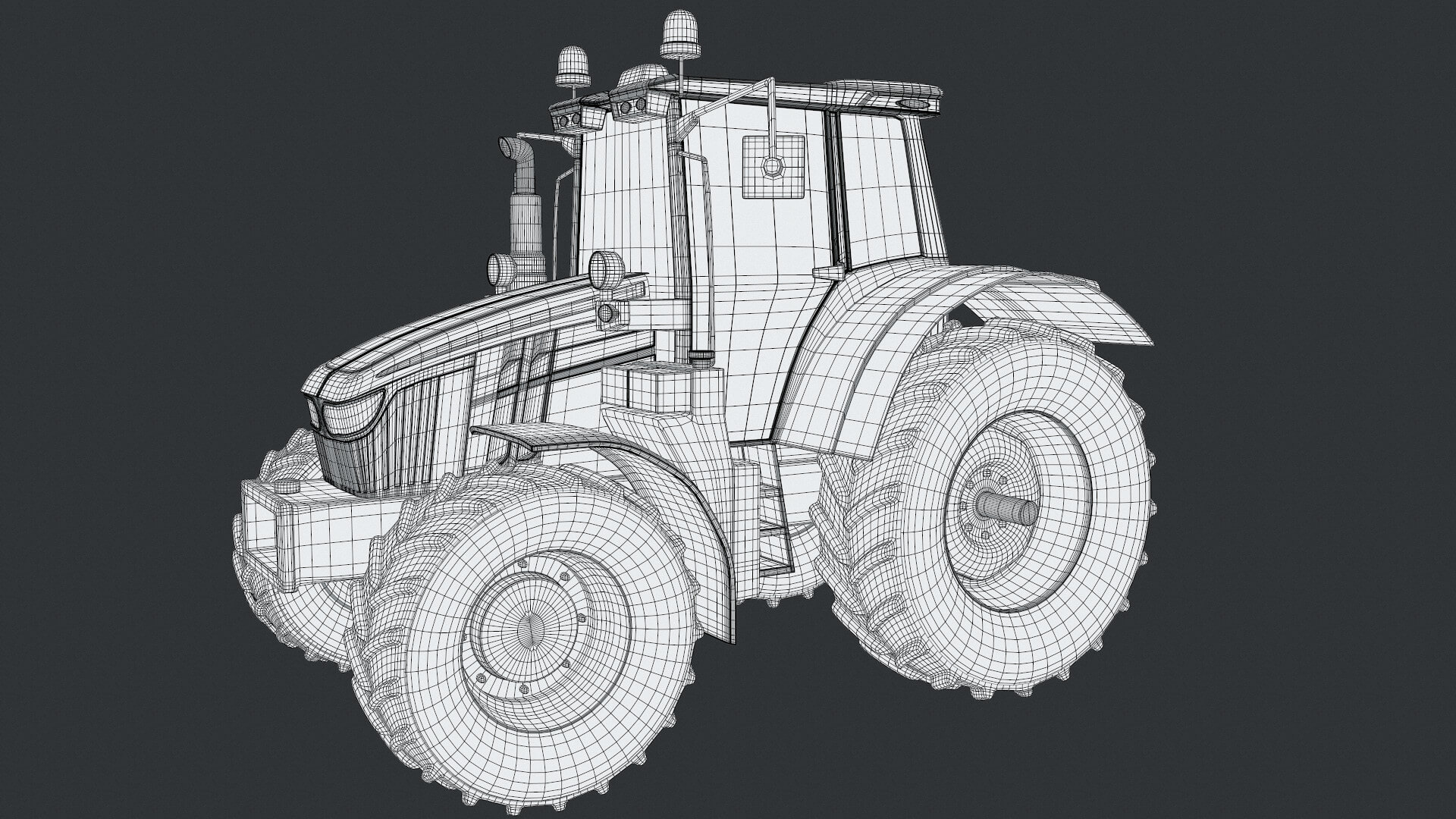 Modern Heavy Agriculture Tractor - 3D Model by Locus Models