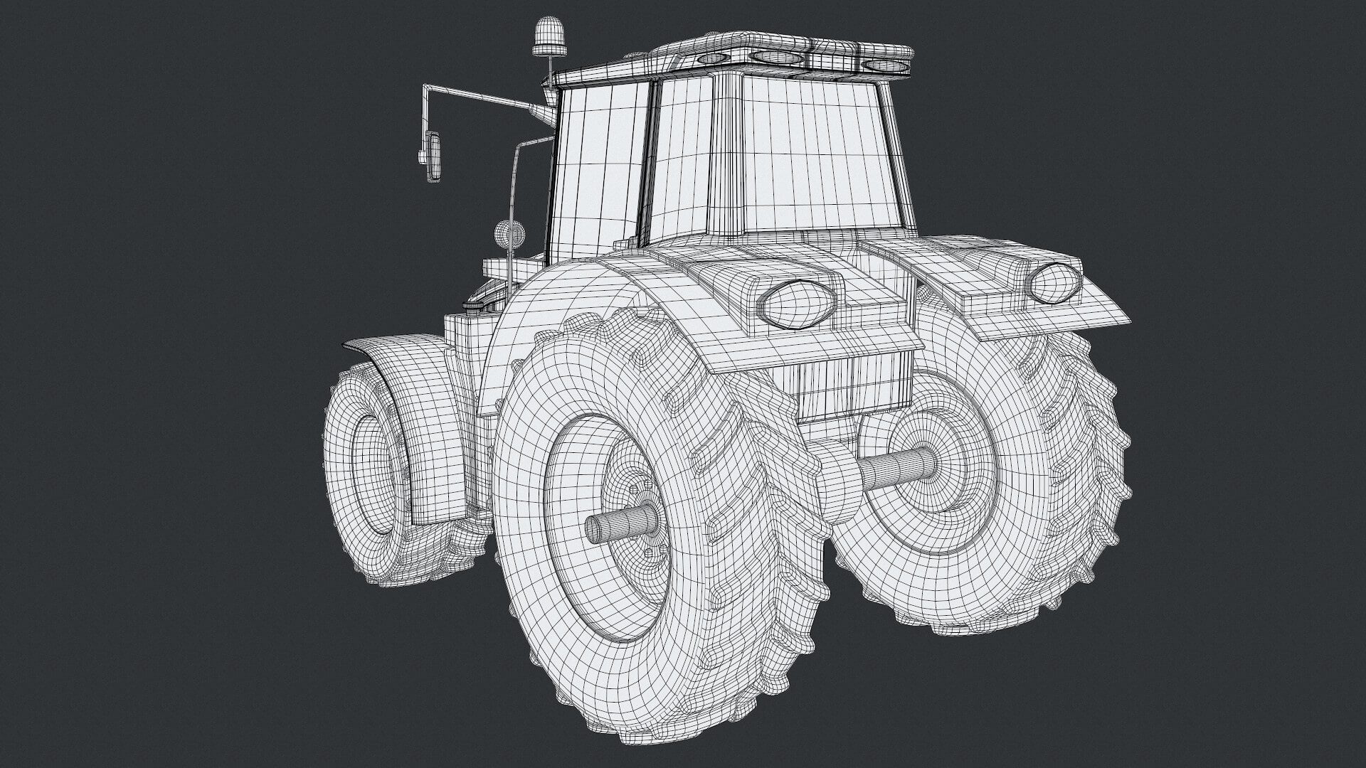 Modern Heavy Agriculture Tractor - 3D Model by Locus Models