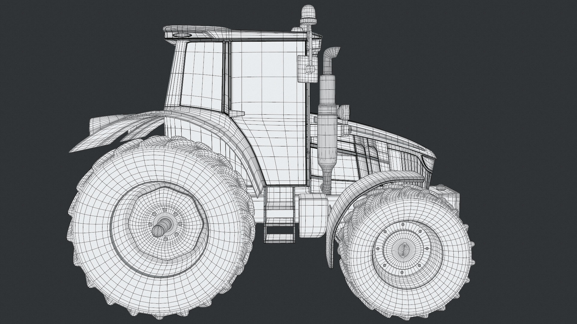 Modern Heavy Agriculture Tractor - 3D Model by Locus Models