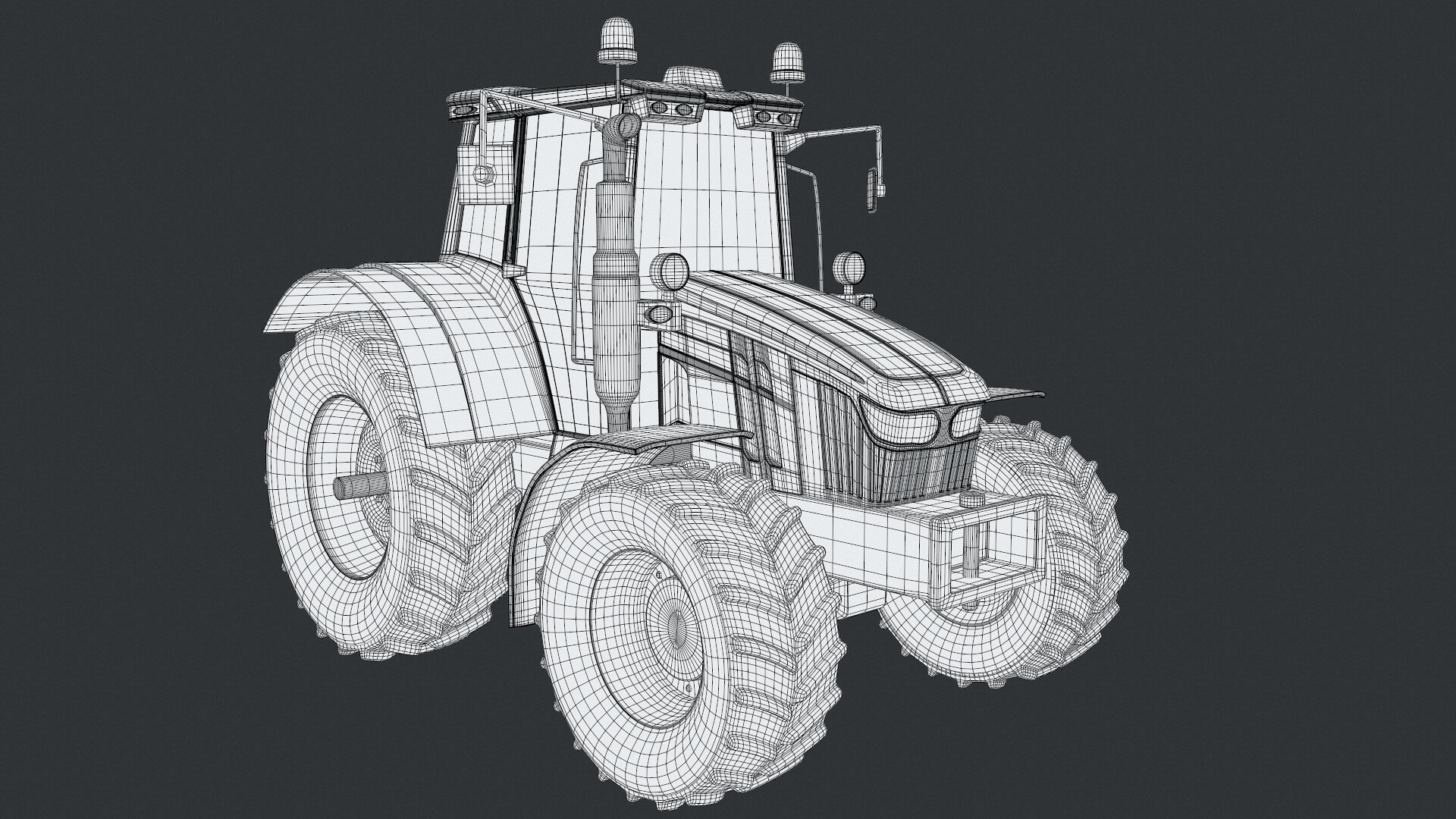 Modern Heavy Agriculture Tractor - 3D Model by Locus Models