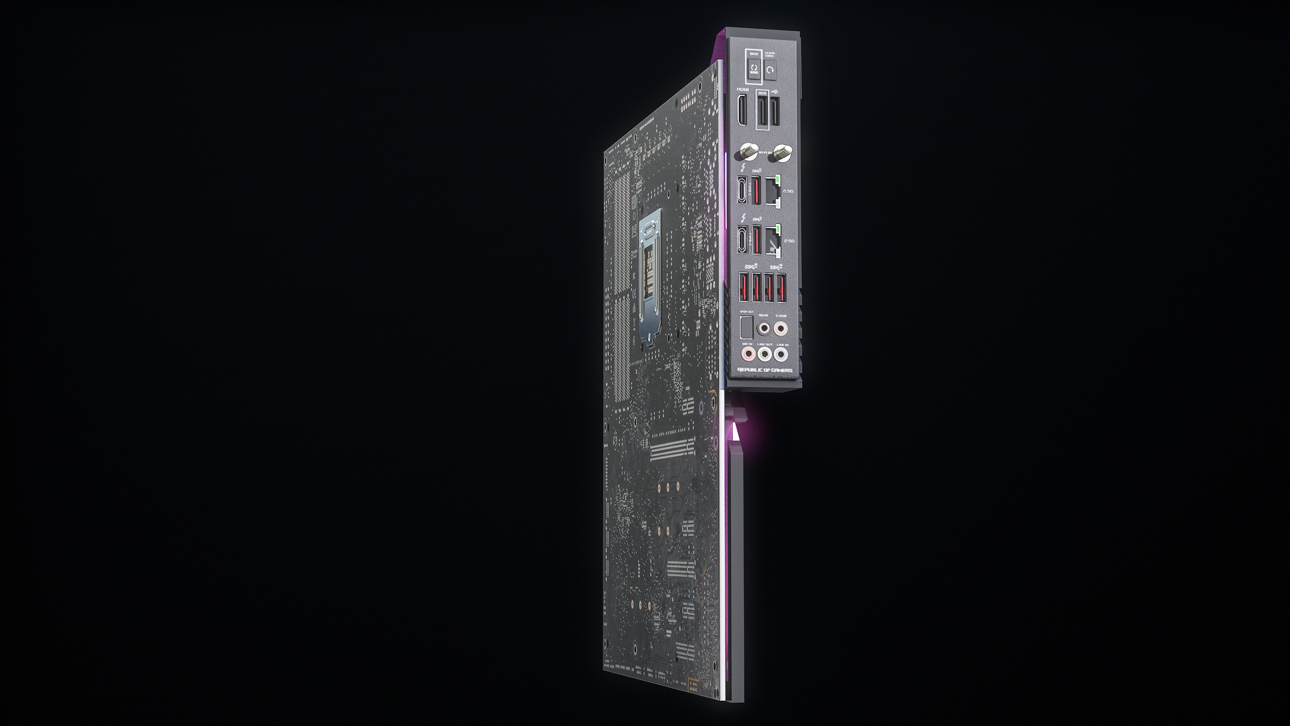 Modern PC Gaming Motherboard PBR - 3D Model by Locus Models
