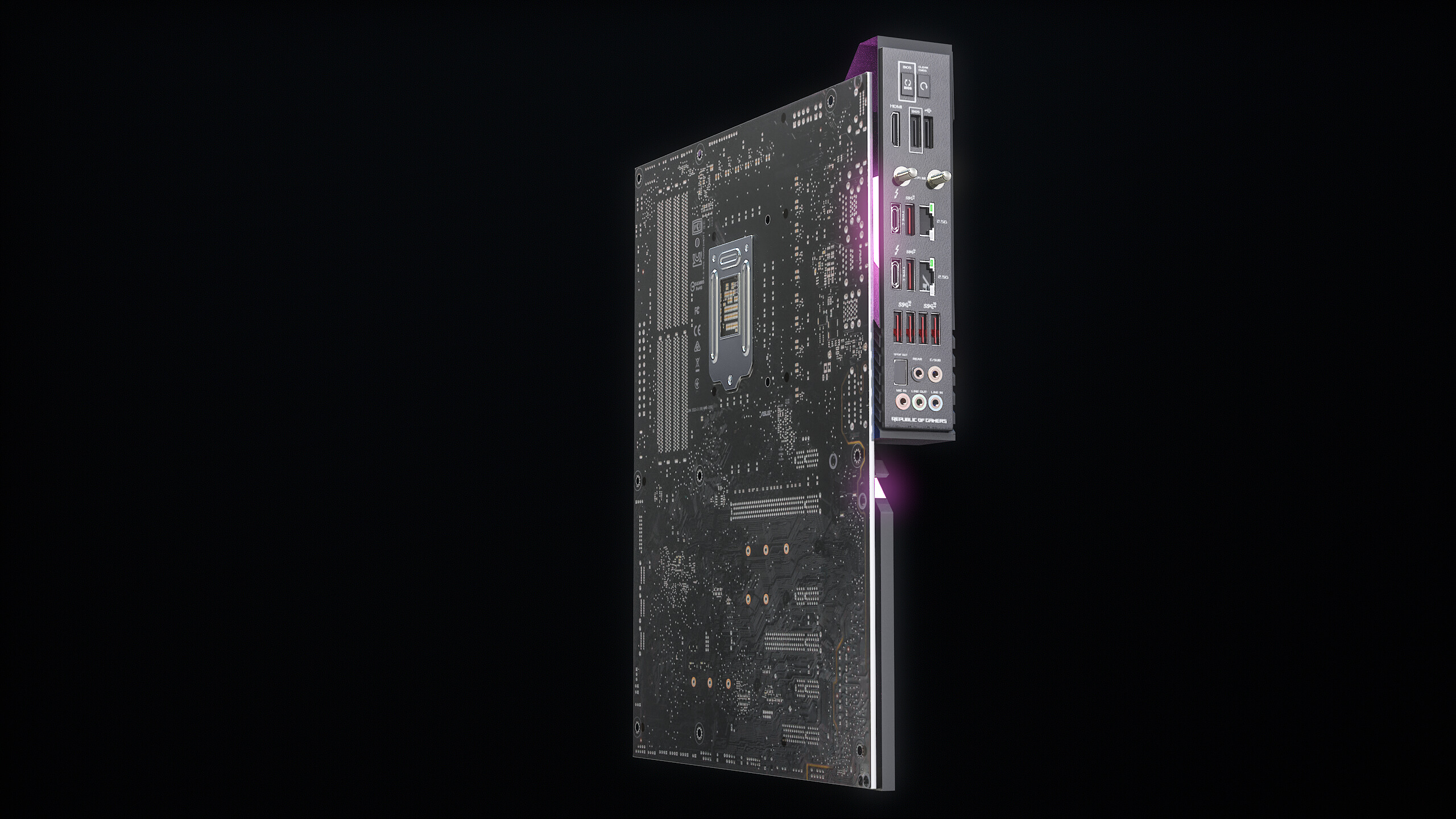 Modern PC Gaming Motherboard PBR - 3D Model by Locus Models