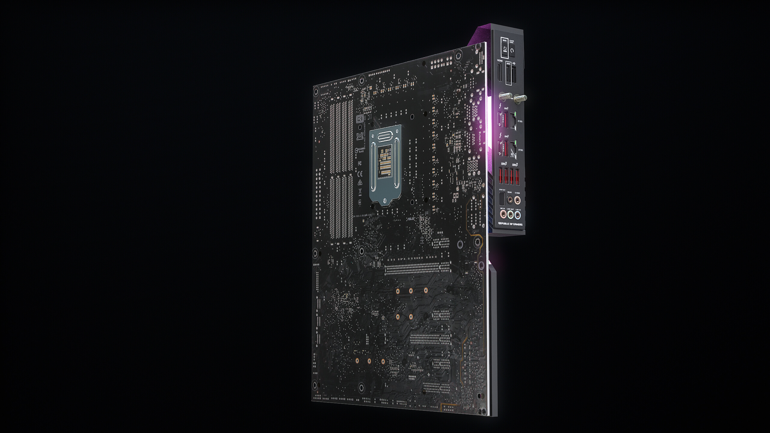 Modern PC Gaming Motherboard PBR - 3D Model by Locus Models