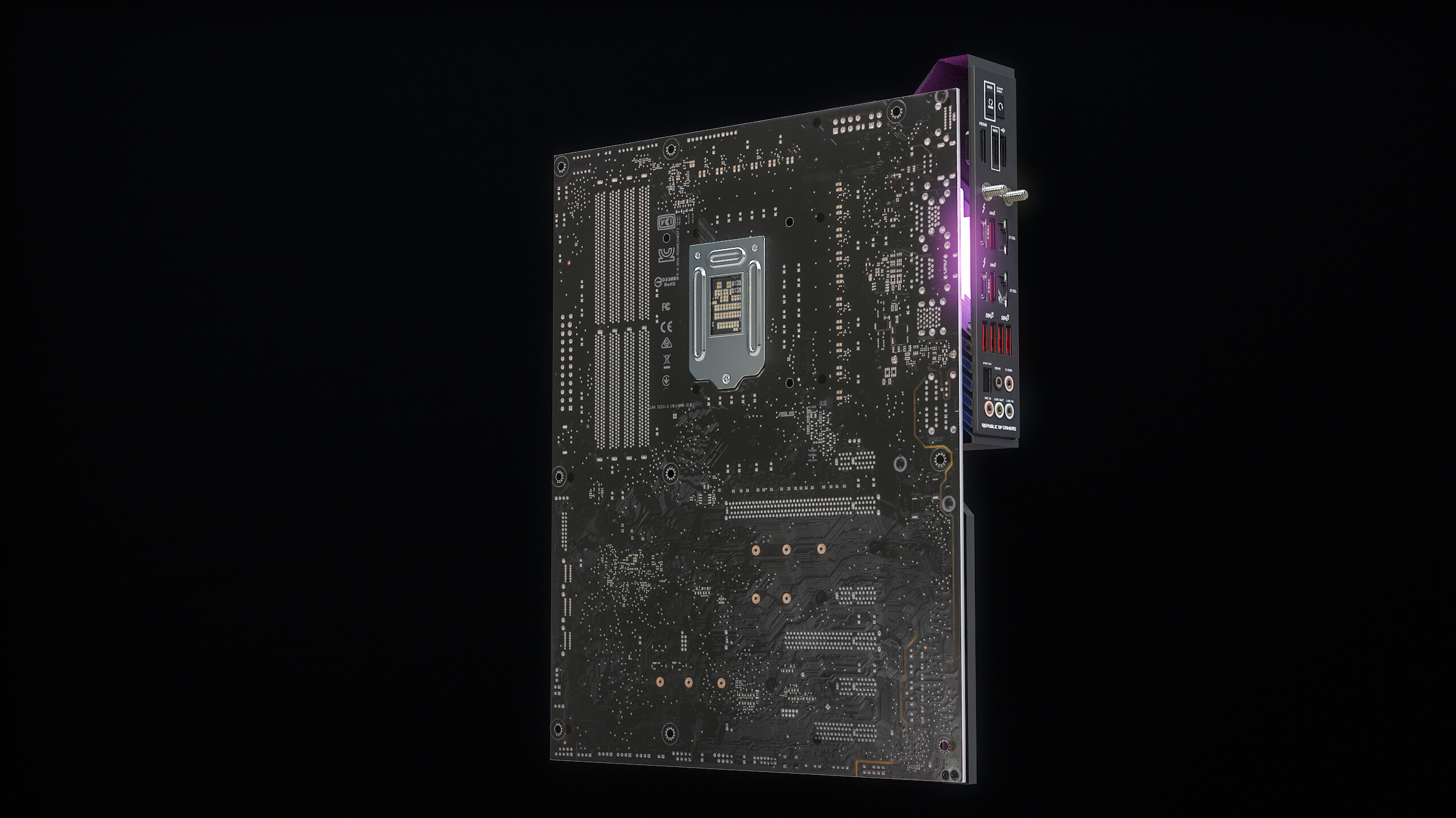 Modern PC Gaming Motherboard PBR - 3D Model by Locus Models