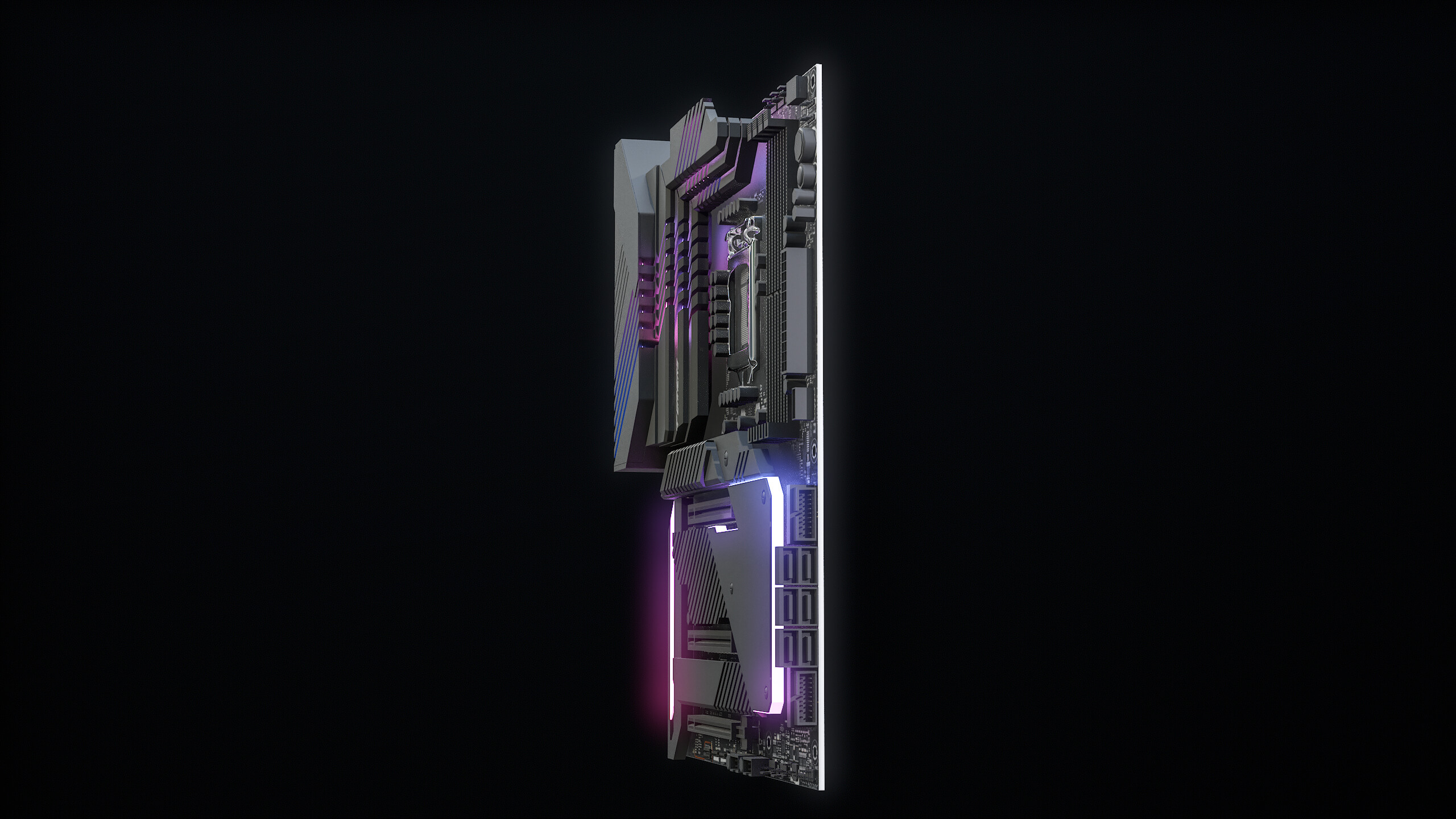 Modern PC Gaming Motherboard PBR - 3D Model by Locus Models