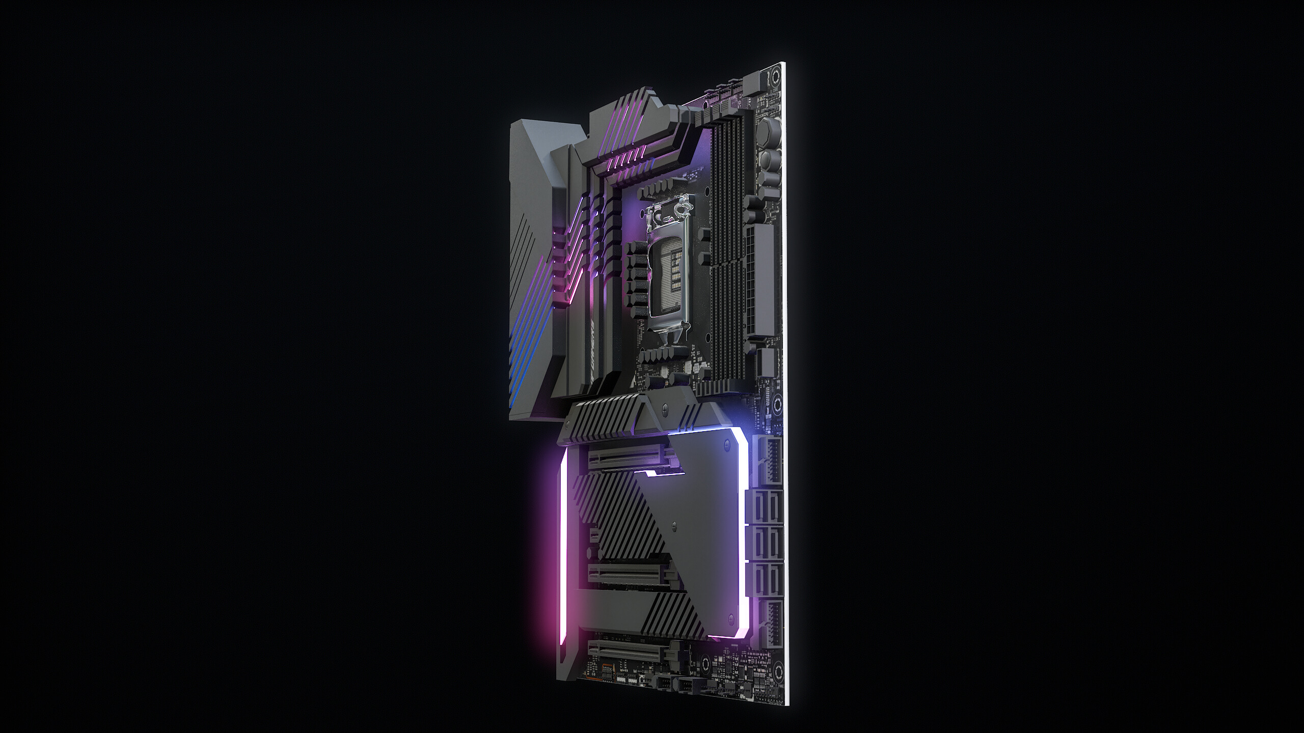 Modern PC Gaming Motherboard PBR - 3D Model by Locus Models