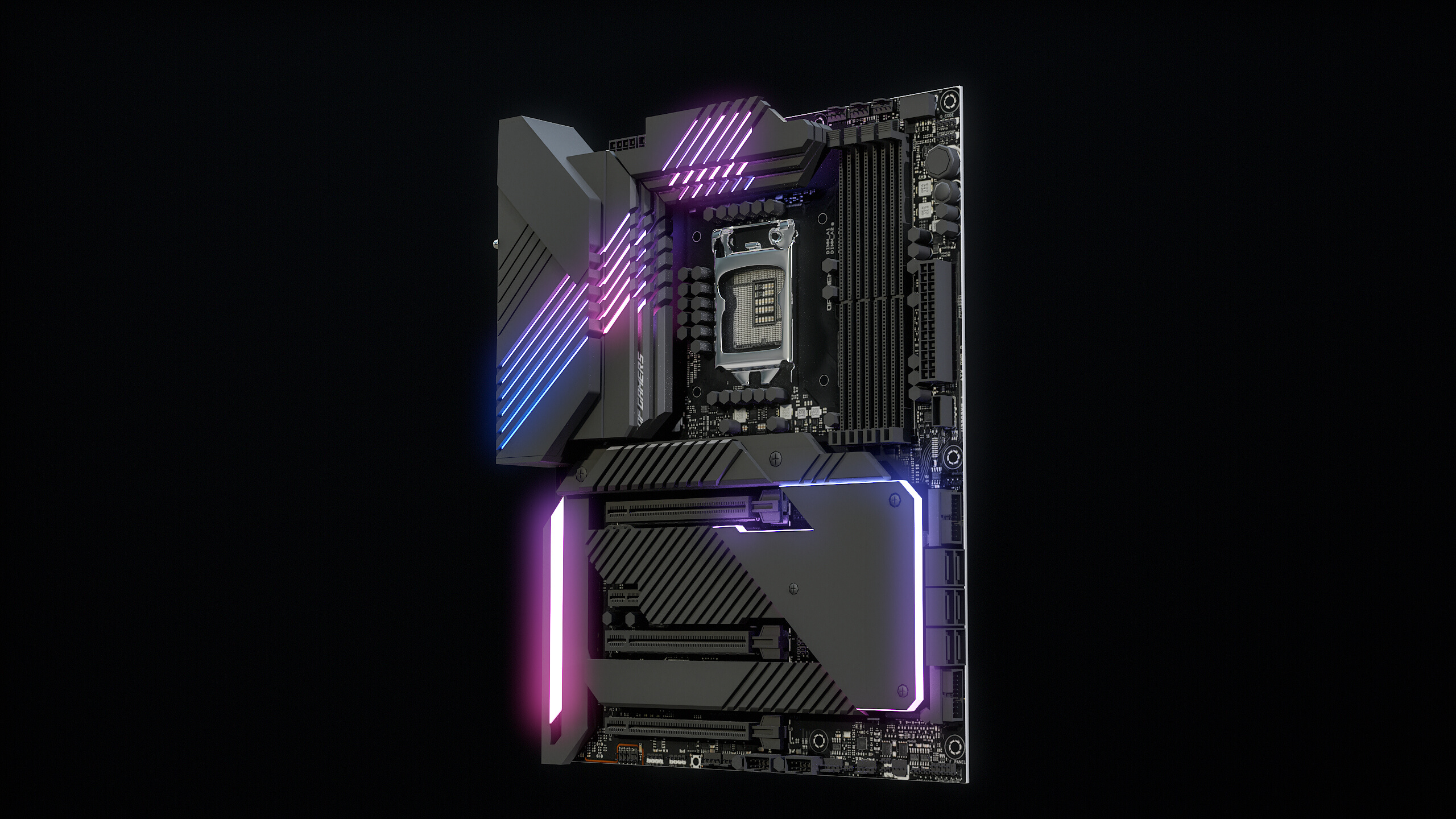 Modern PC Gaming Motherboard PBR - 3D Model by Locus Models