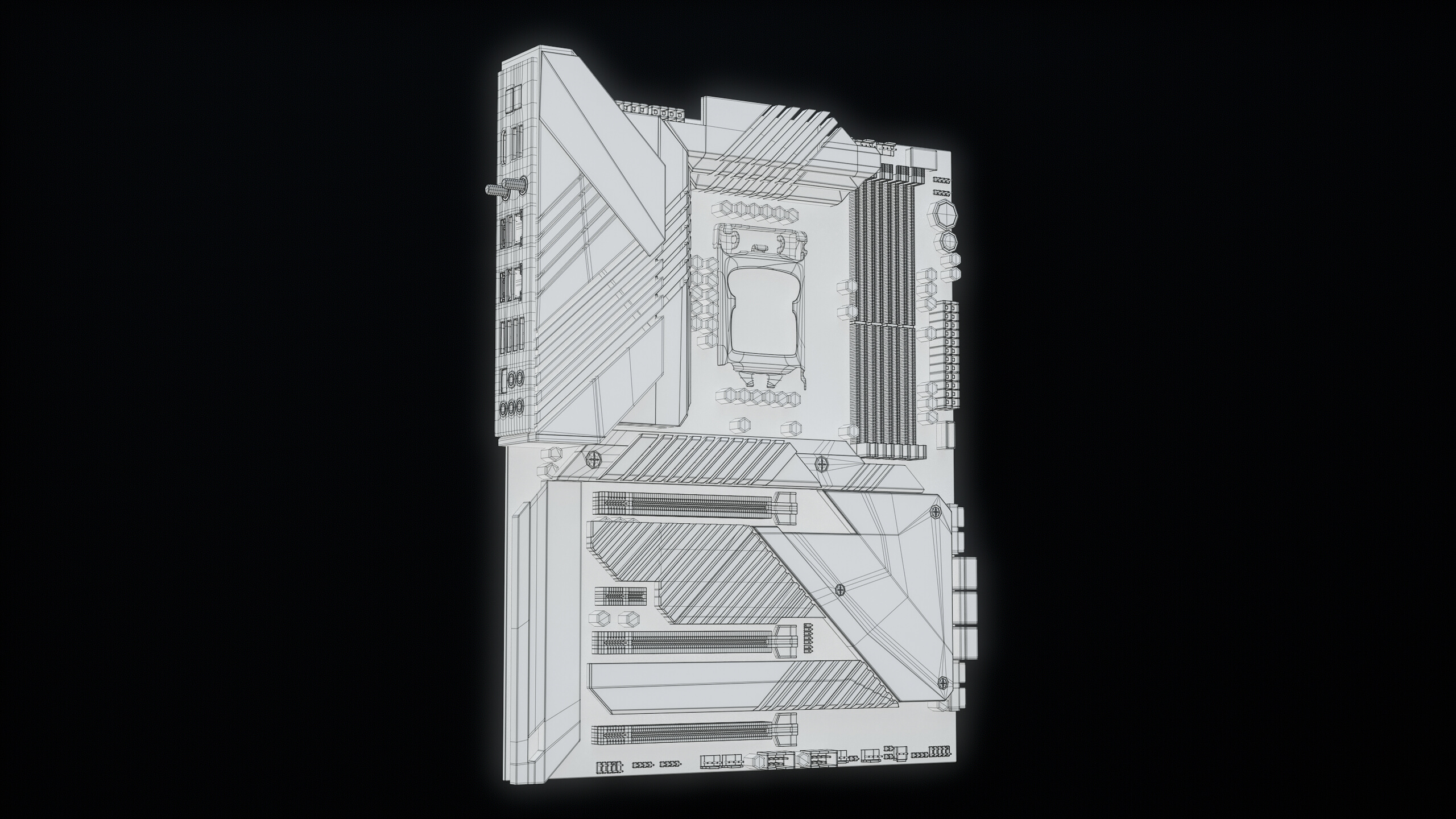 Modern PC Gaming Motherboard PBR - 3D Model by Locus Models