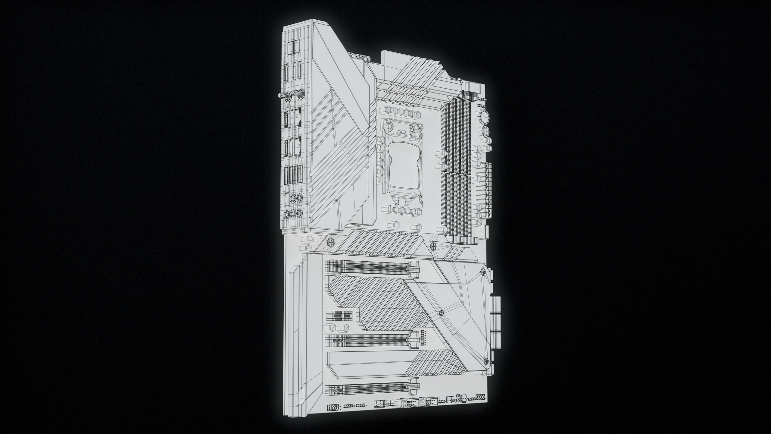 Modern PC Gaming Motherboard PBR - 3D Model by Locus Models