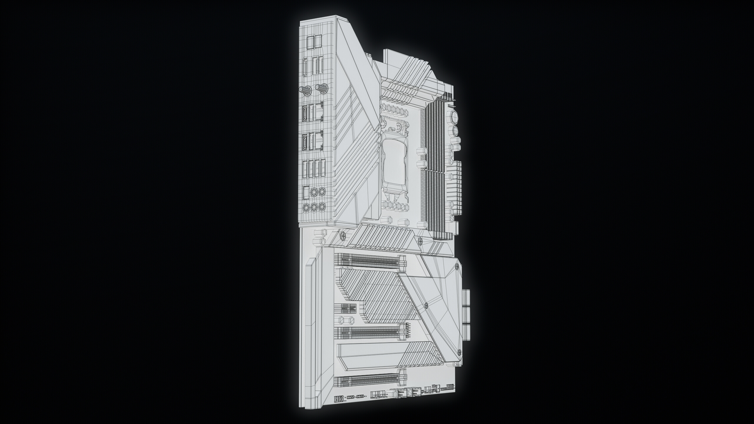 Modern PC Gaming Motherboard PBR - 3D Model by Locus Models