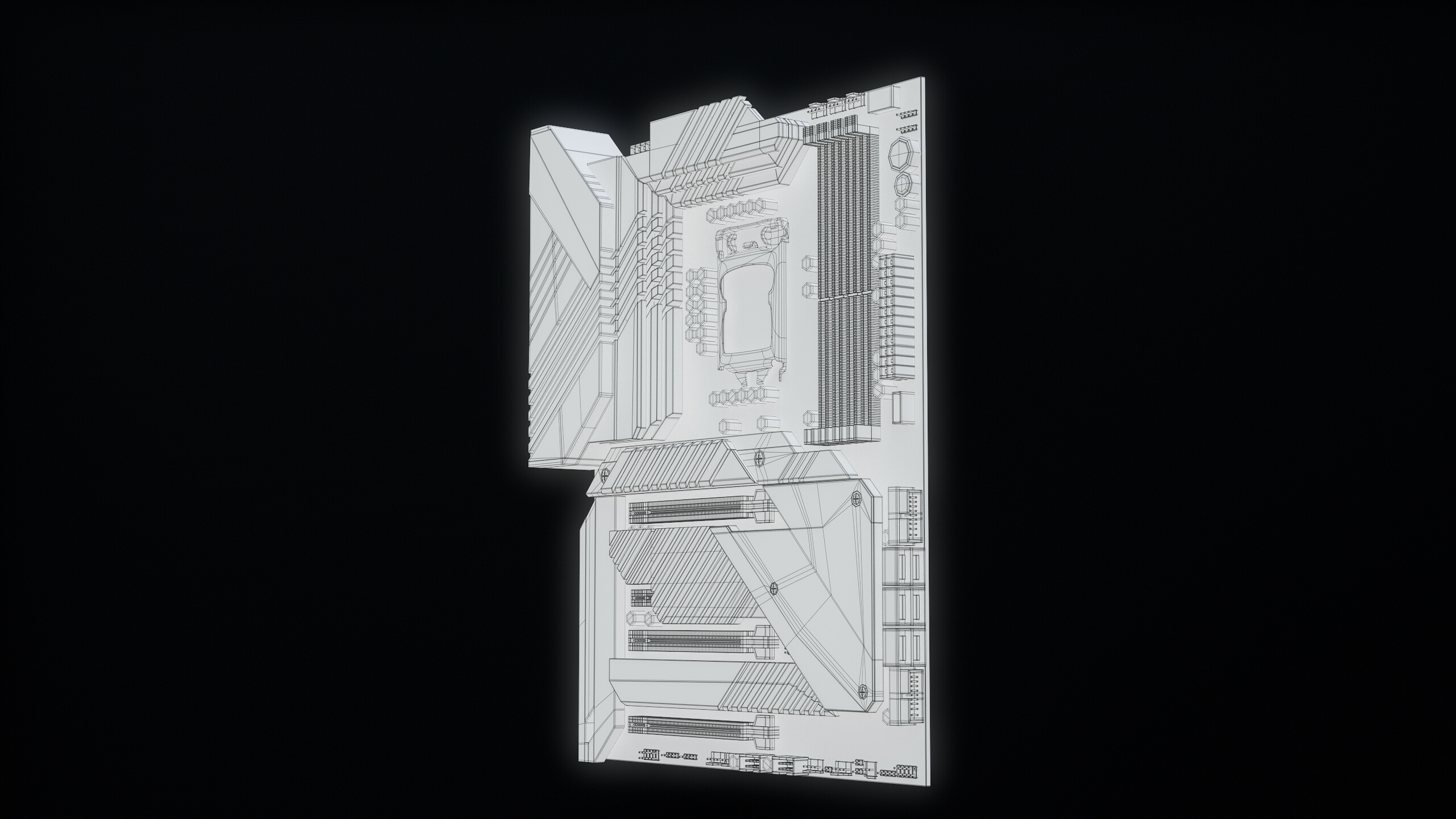 Modern PC Gaming Motherboard PBR - 3D Model by Locus Models