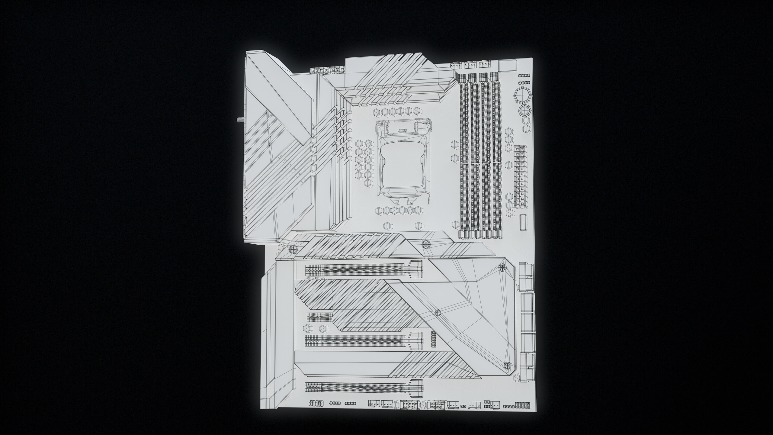 Modern PC Gaming Motherboard PBR - 3D Model by Locus Models