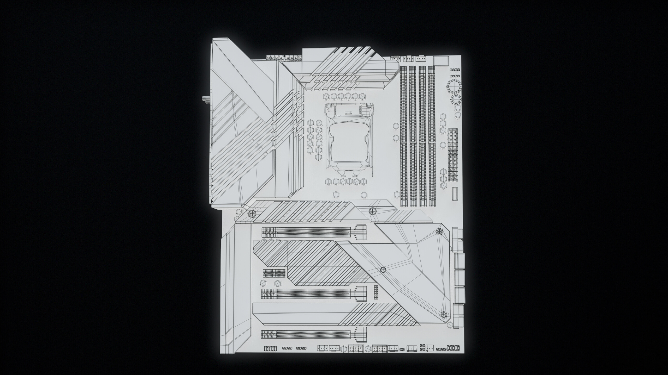 Modern PC Gaming Motherboard PBR - 3D Model by Locus Models