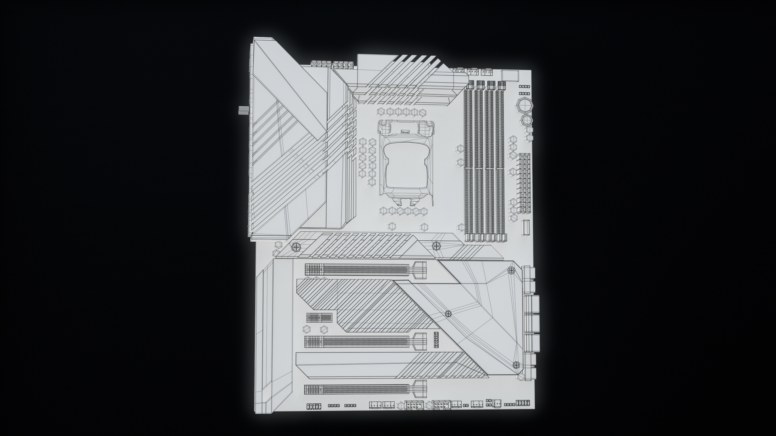 Modern PC Gaming Motherboard PBR - 3D Model by Locus Models