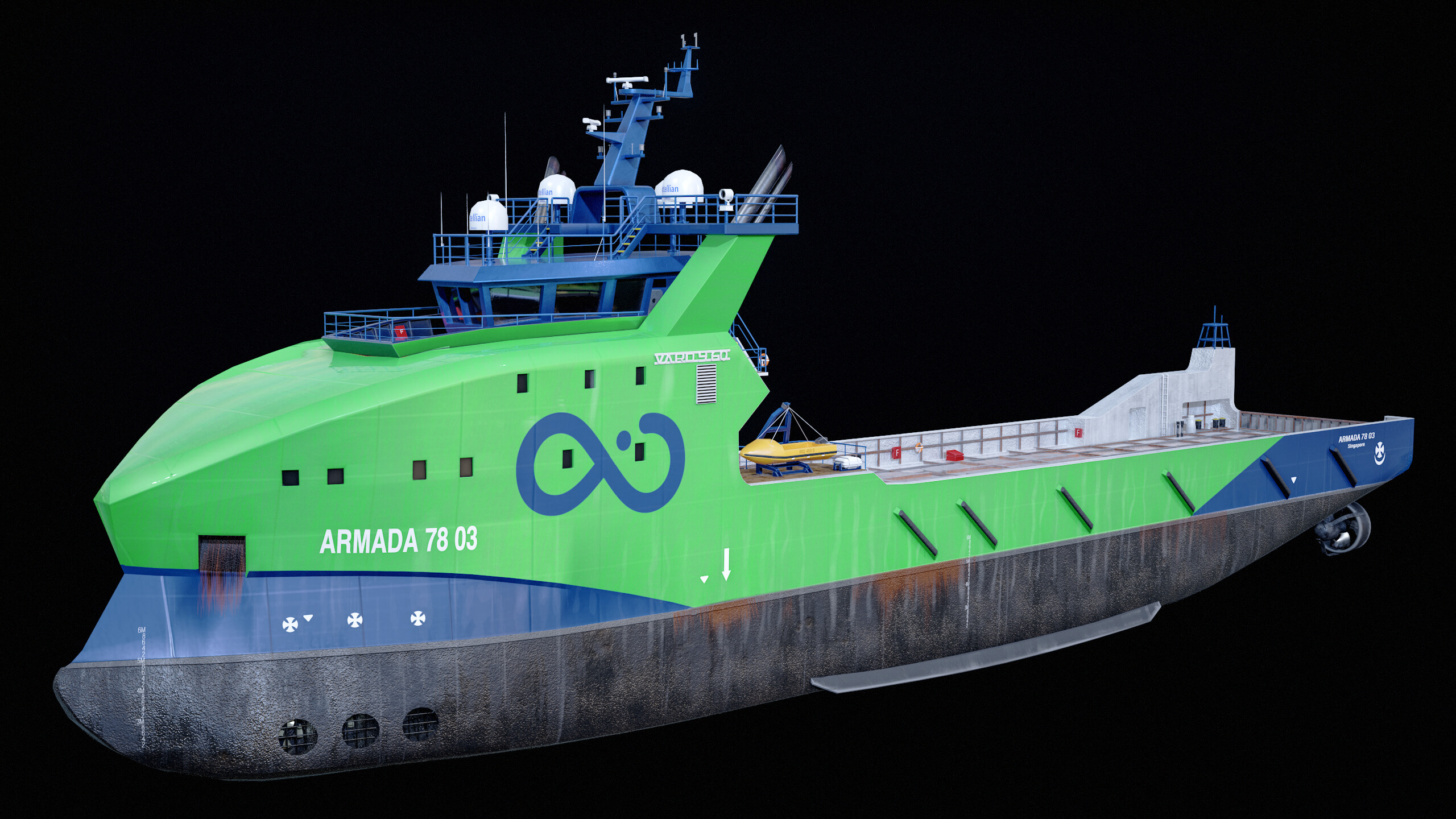 Multipurpose Vessel Usv Mothership Armada 7803 PBR - 3D Model by Locus ...