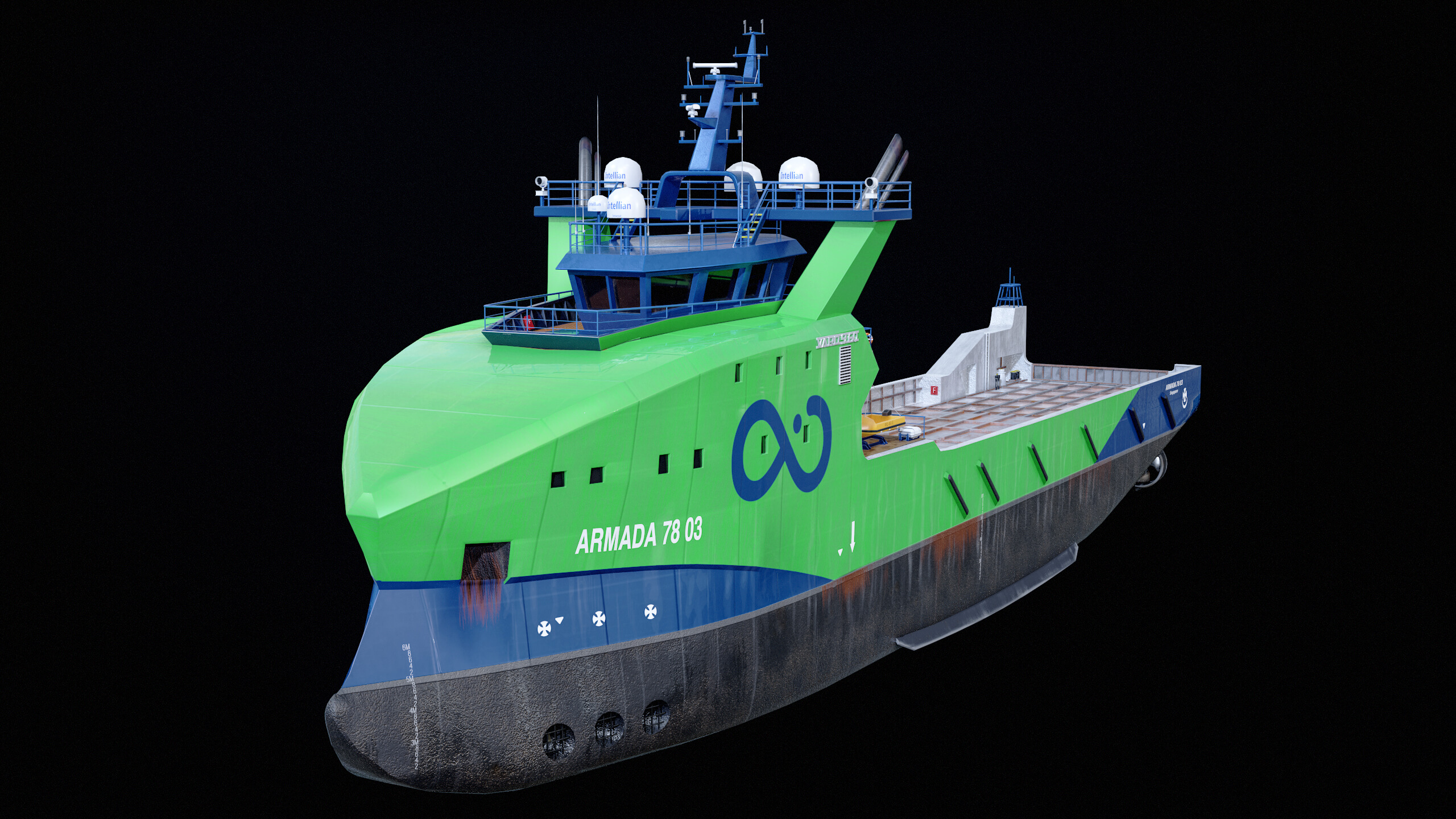 Multipurpose Vessel Usv Mothership Armada 7803 PBR - 3D Model by Locus ...