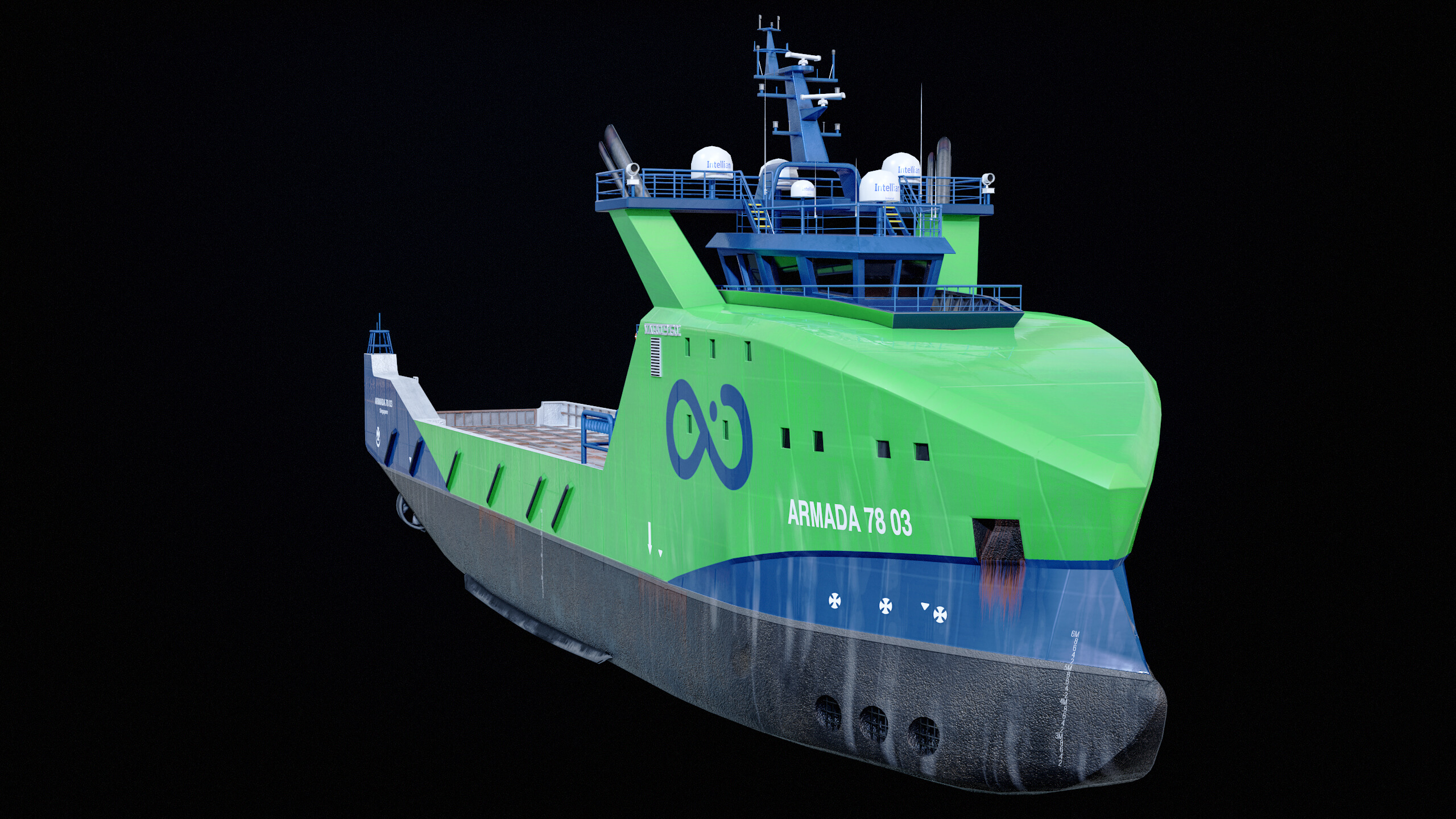 Multipurpose Vessel Usv Mothership Armada 7803 PBR - 3D Model by Locus ...